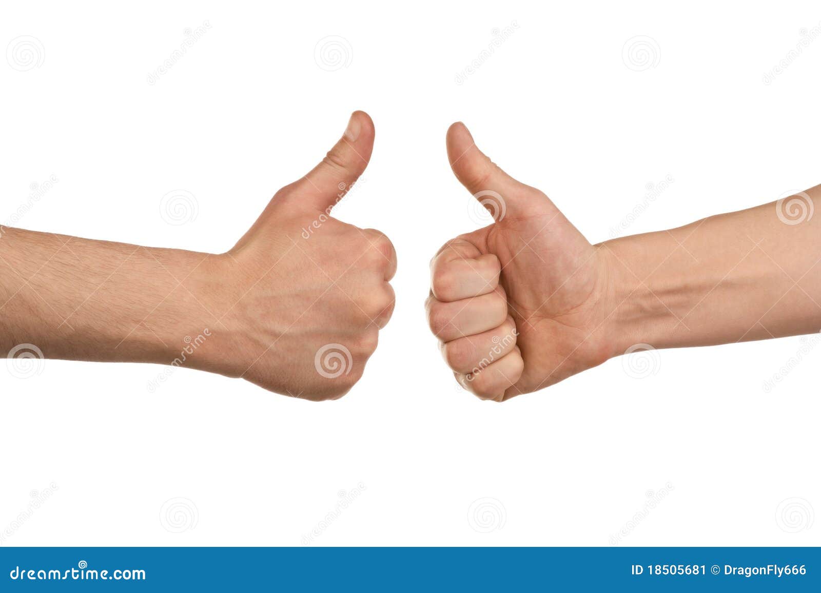 Two Male Hands Showing Thumbs Up Stock Image - Image of gesture, close ...