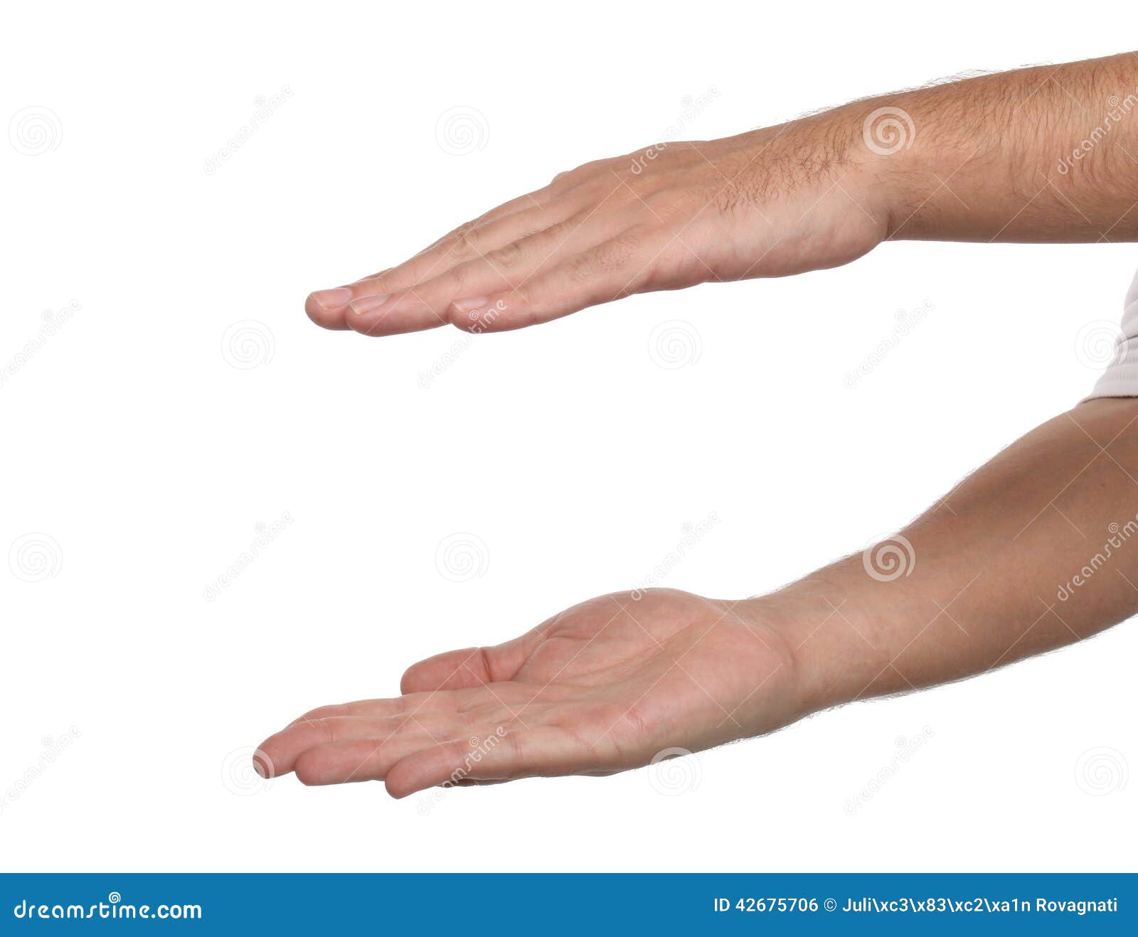 Two Male Hands with Space To Put Something. Stock Photo - Image of hold ...