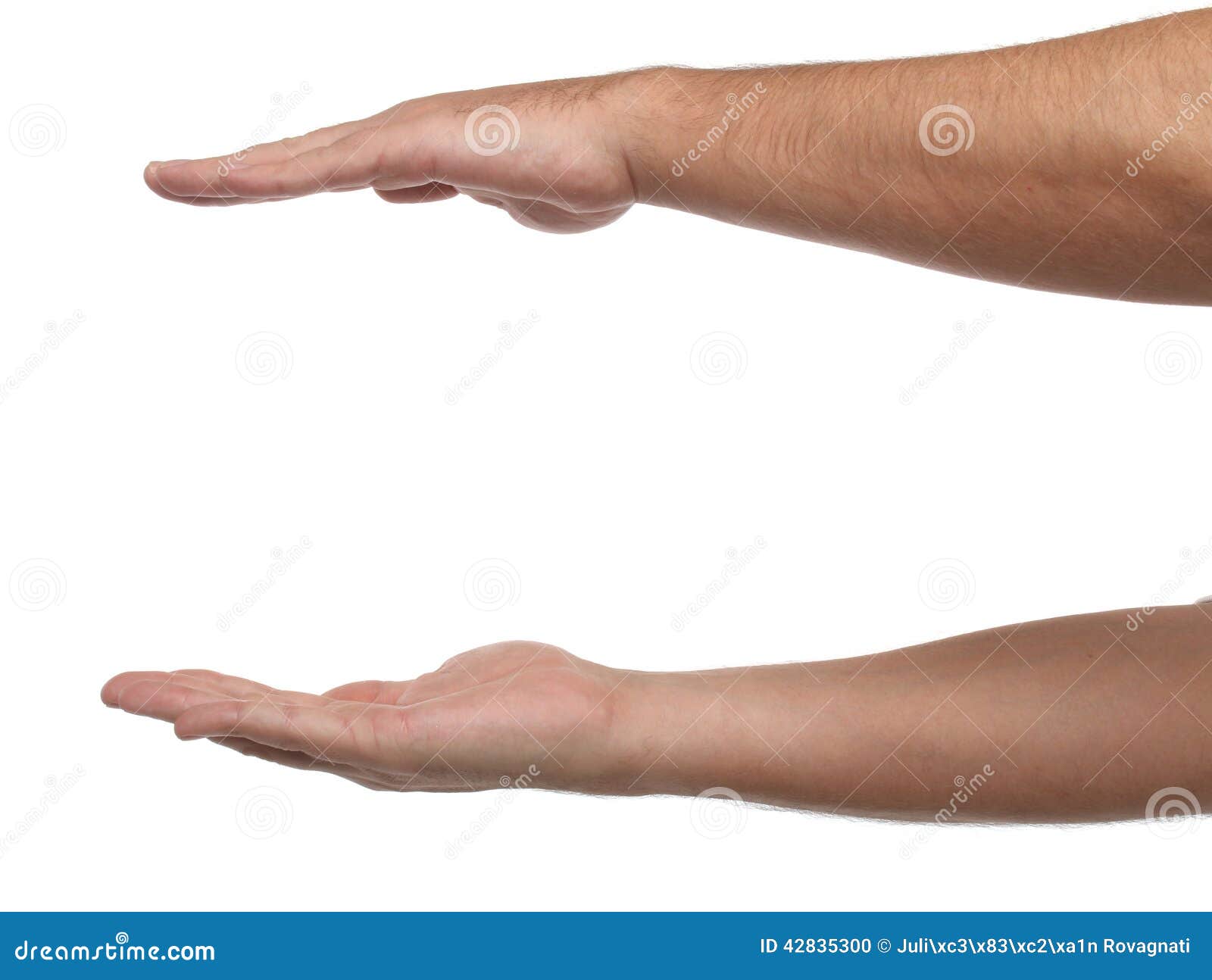 Two Male Hands with Space To Put Something. Stock Photo - Image of ...