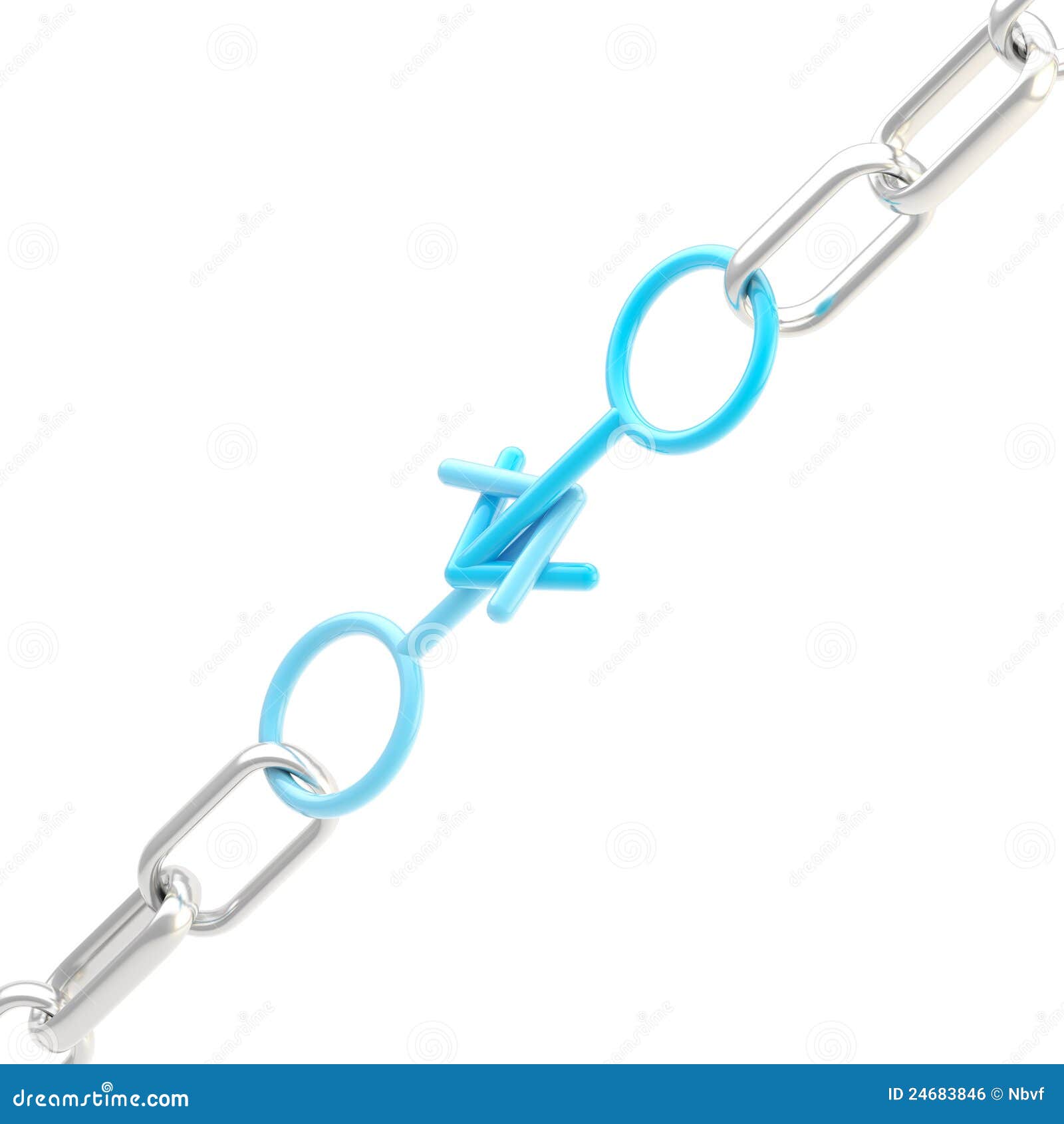 Two Male Symbols As a Chain Links Stock Illustration - Illustration of ...