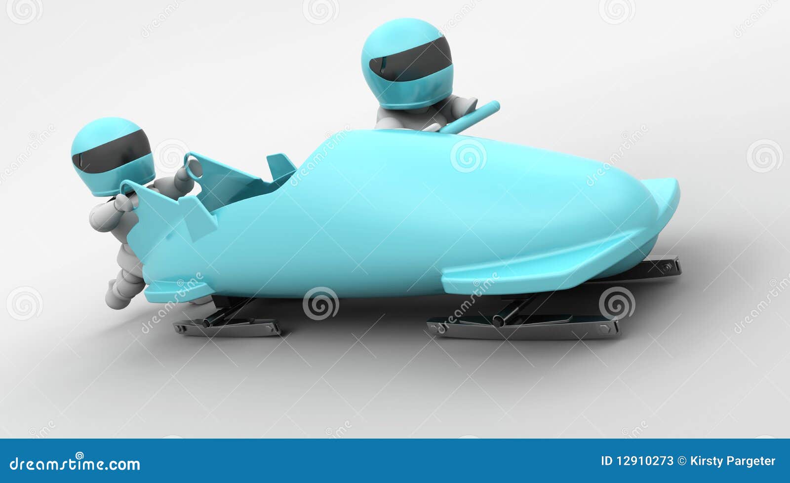 Two man bobsleigh stock illustration. Illustration of snow - 12910273