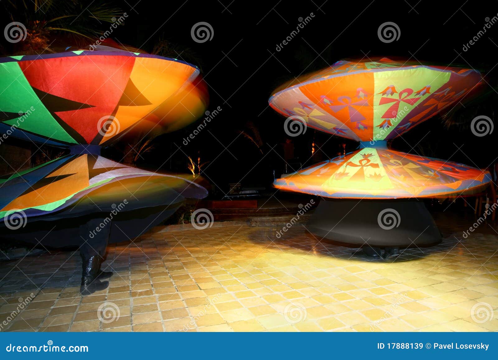 Two Man Dancing Tanura in Bright Skirts Stock Image - Image of national ...