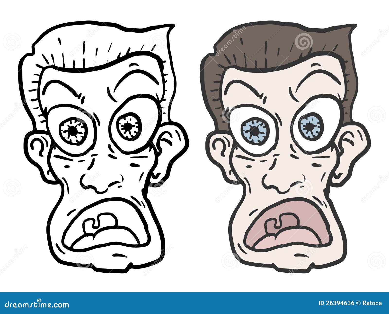 Two man expressions stock vector. Illustration of vector - 26394636