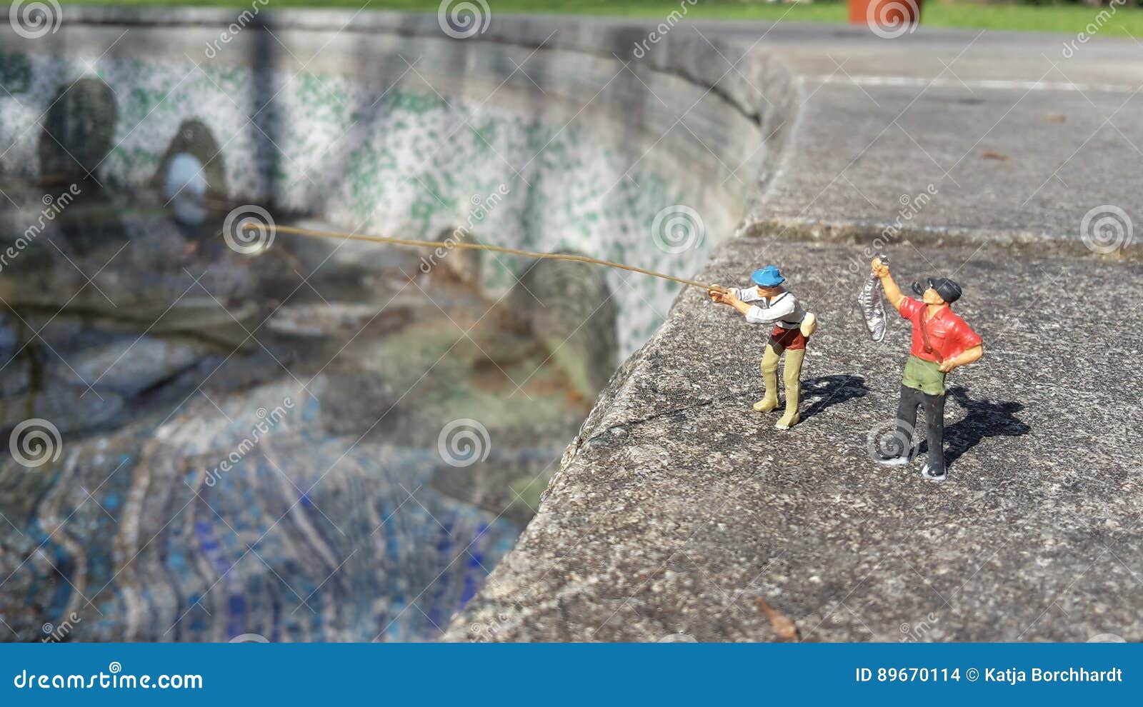 Two men and a fish stock photo. Image of fish, luck, catching - 89670114