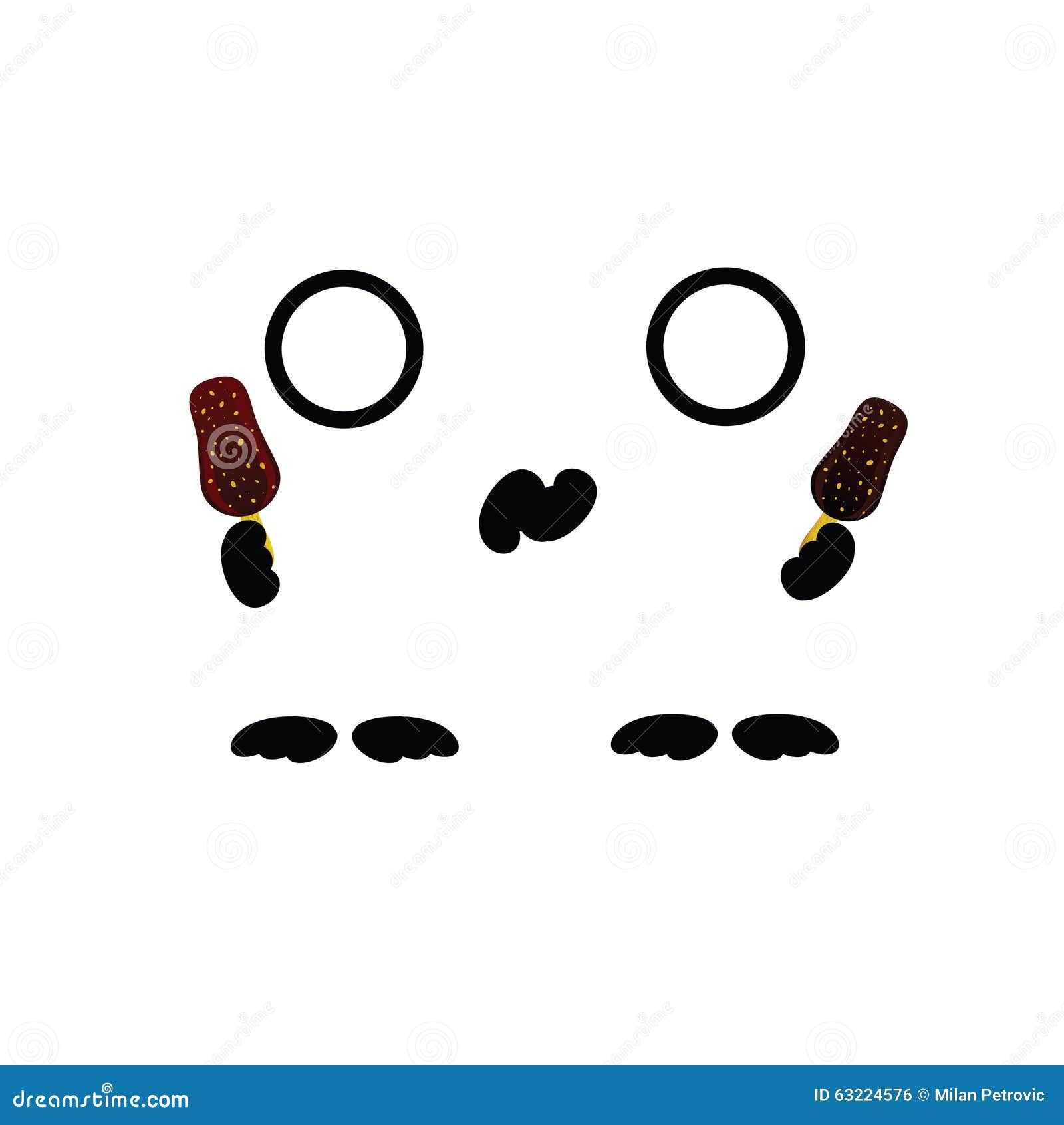 Two Man Icon with Ice Cream Vector Stock Vector - Illustration of scoop ...