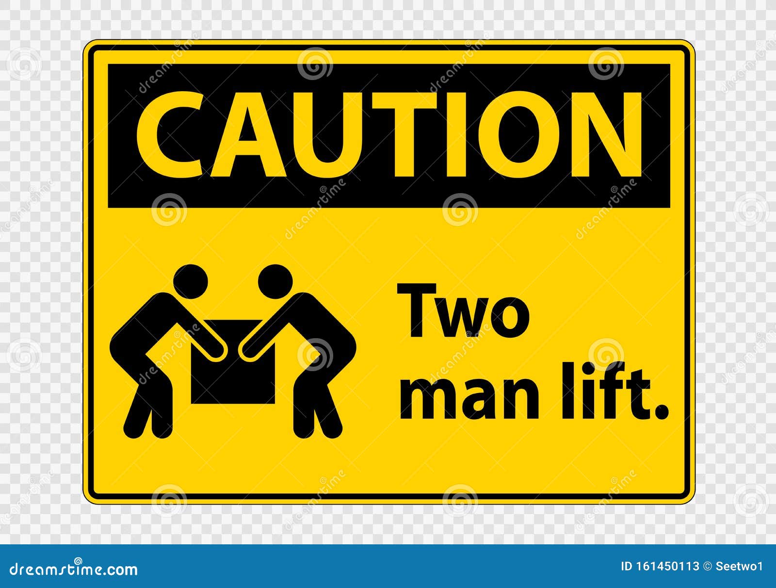 Two Man Lift Symbol Sign Isolate on Transparent Background,Vector ...