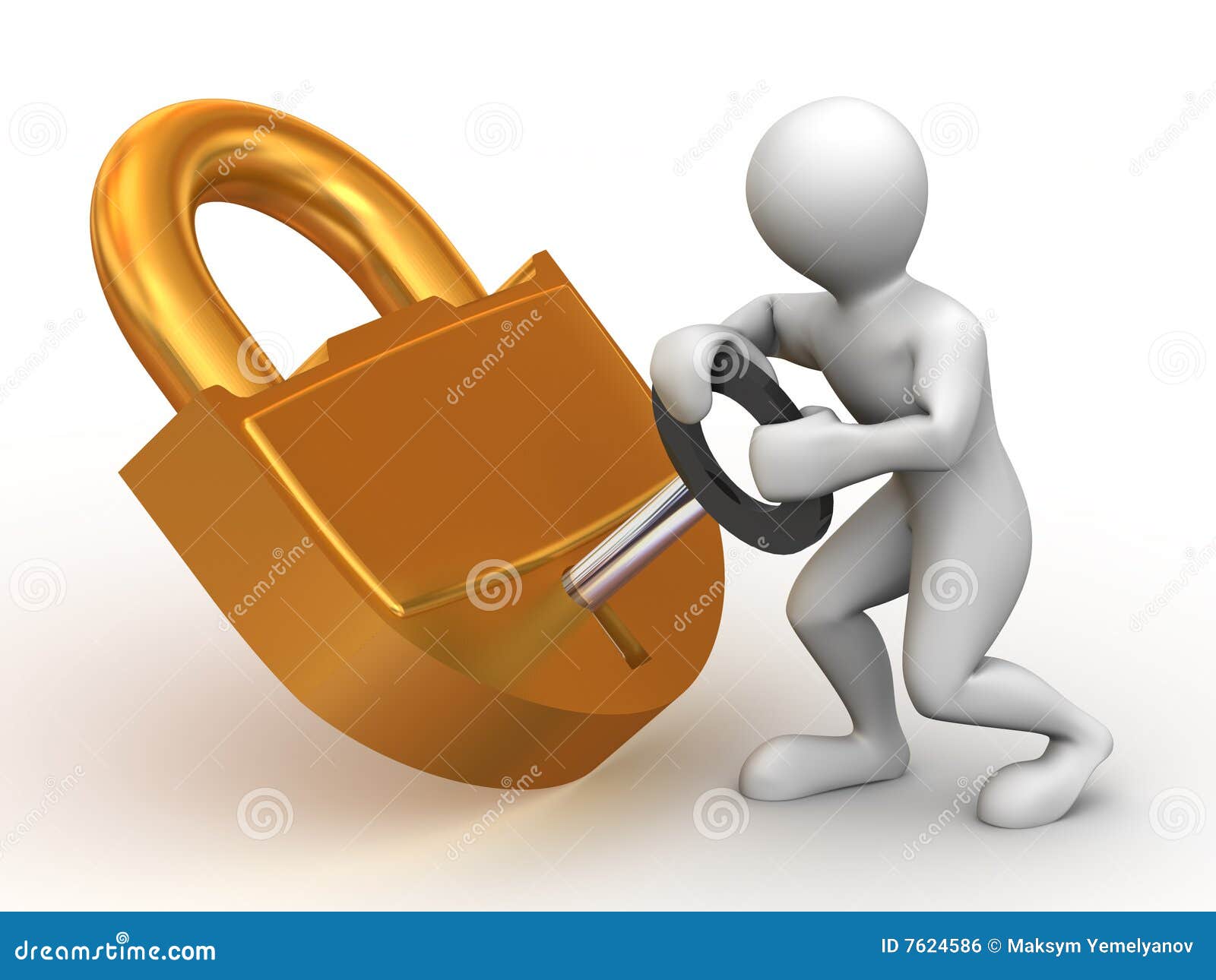 Two man with lock stock illustration. Illustration of protection - 7624586