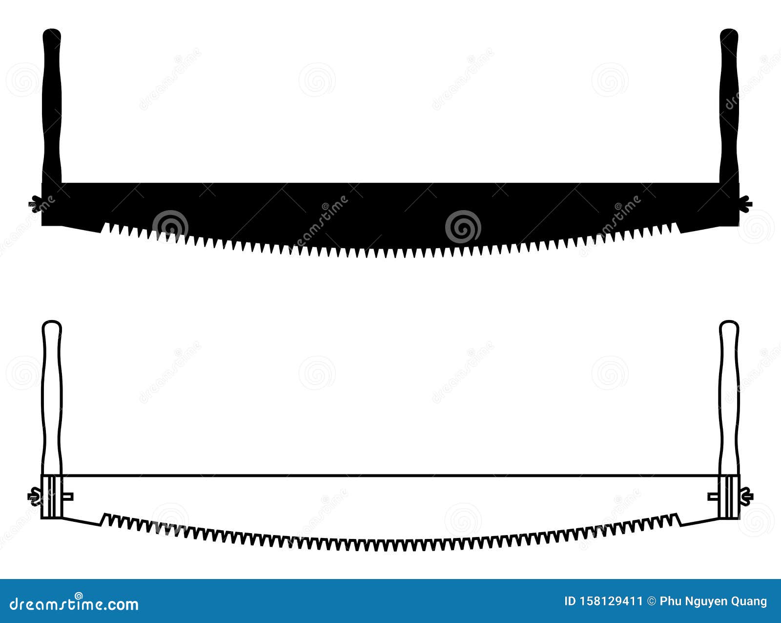 Two-man Saw. Flat Icon. Vector Illustration Stock Vector - Illustration ...