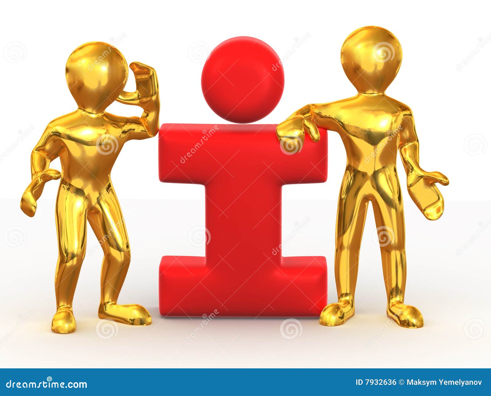 Two man with sign INFO stock illustration. Illustration of design - 7932636