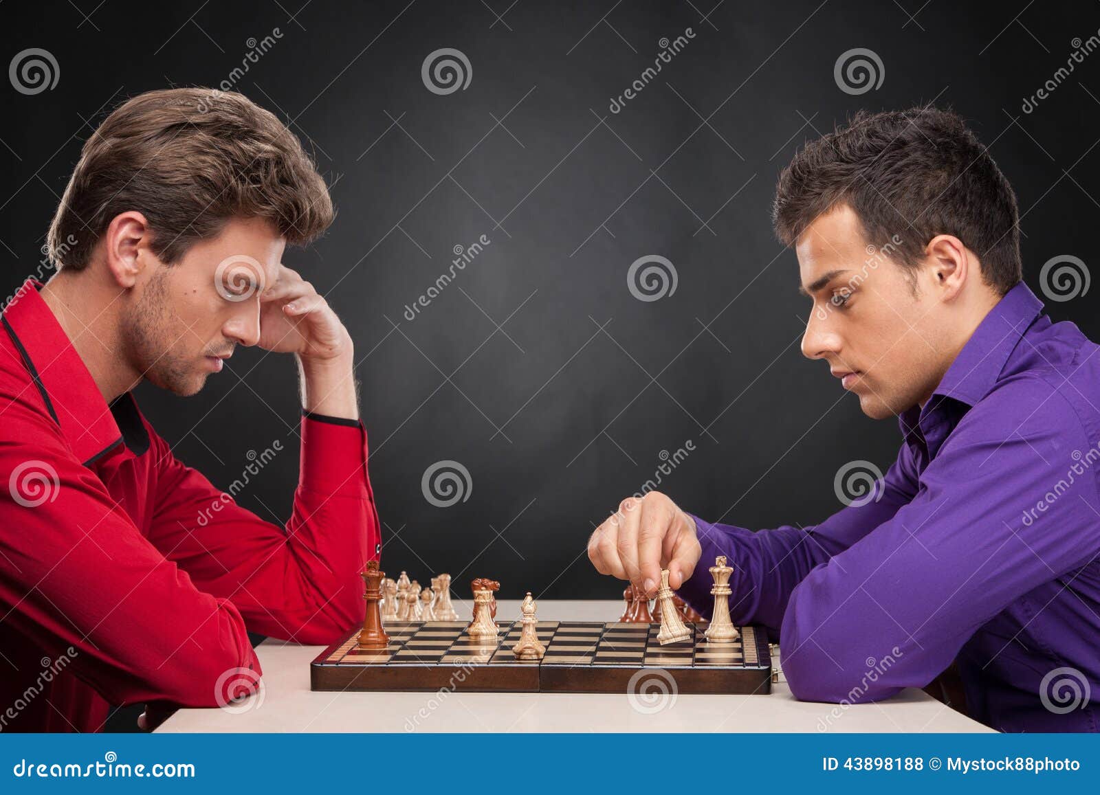 Two People Playing Chess