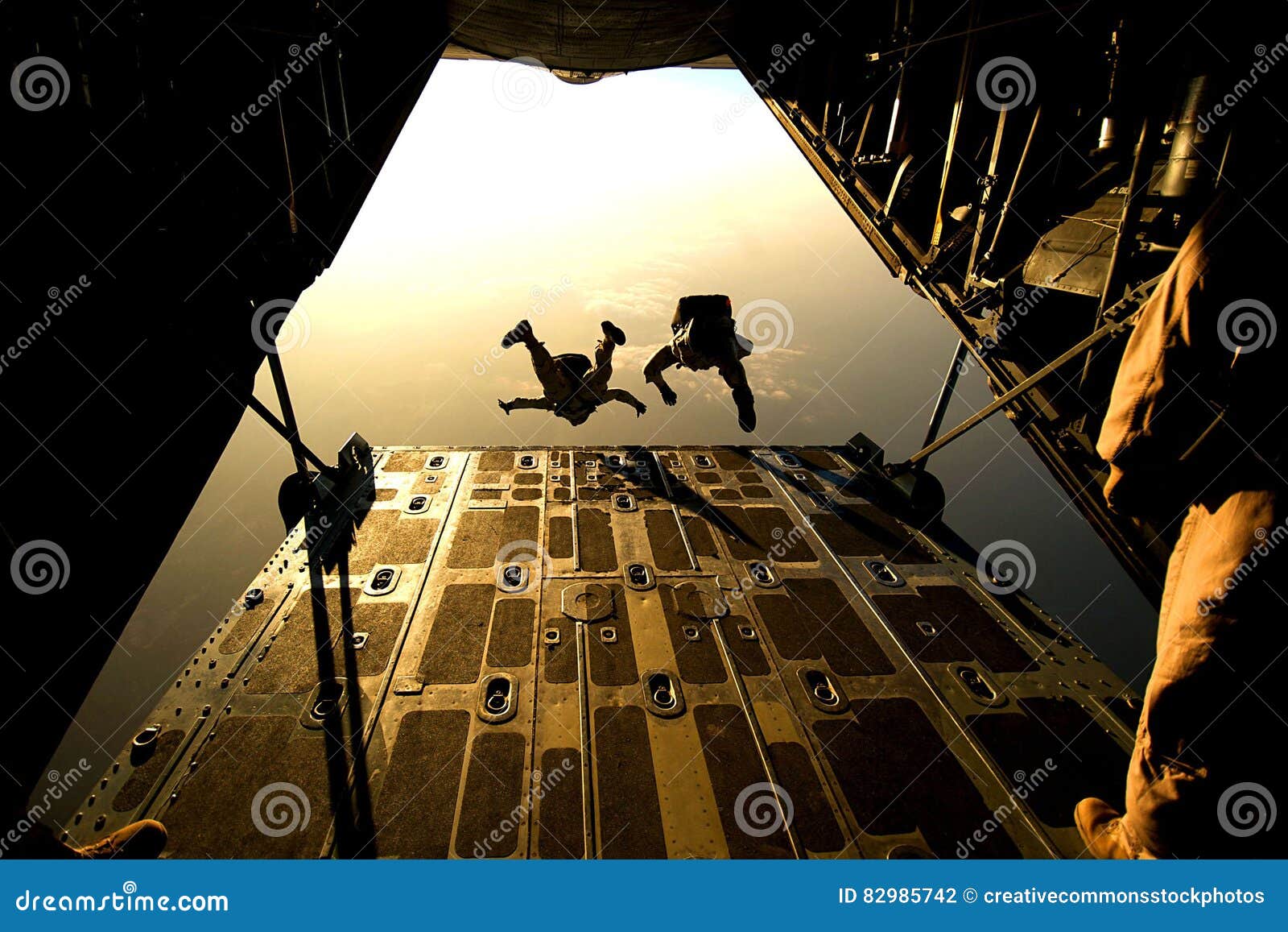 Two Man Sky Diving In Low Angle Photography Picture. Image: 82985742