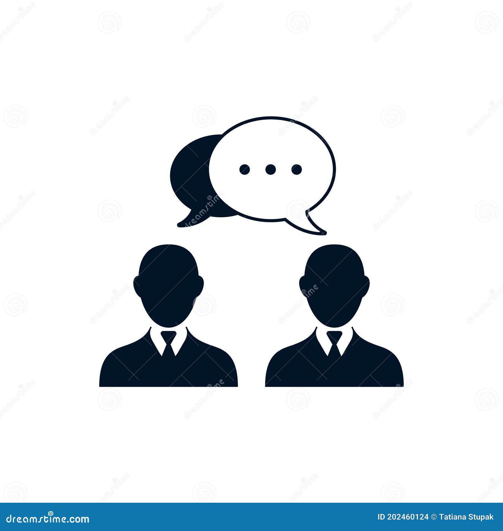 Two Man with Speech Bubble Icon. Vector Isolated Simple Symbol Stock ...