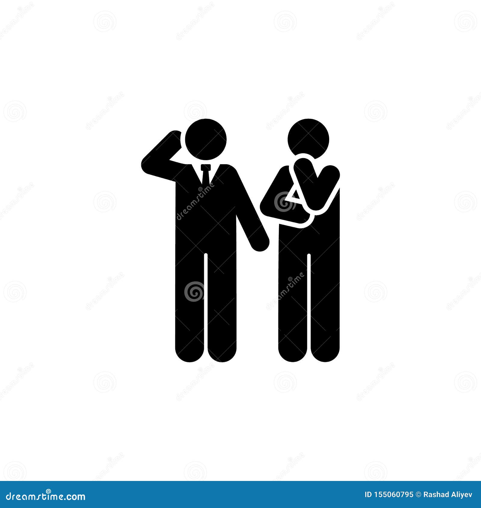 Two Man, Thinking, Wondering Icon. Element of daily Routine Icon Stock ...