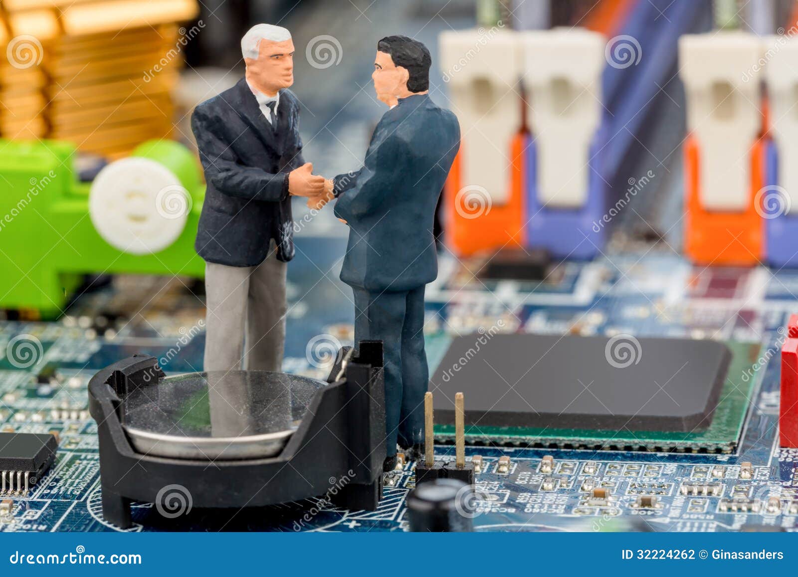Two Managers on Computer Board Stock Photo - Image of backup ...