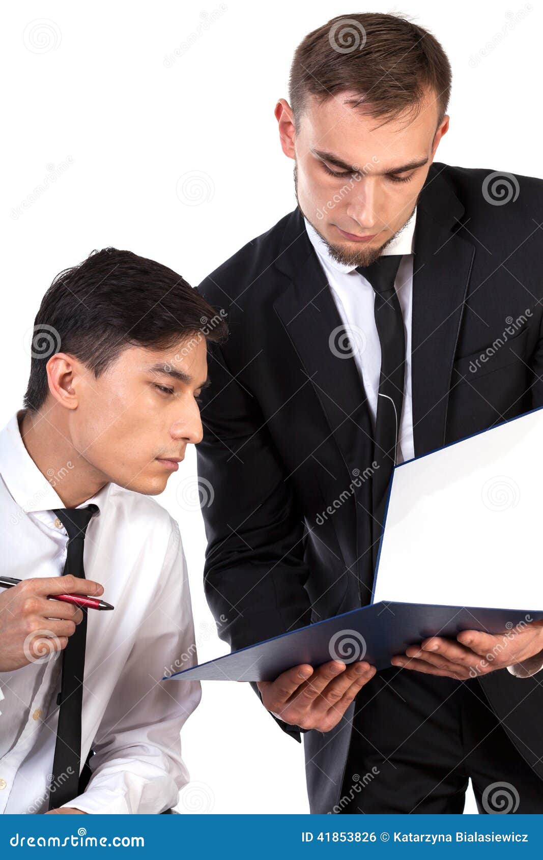 Two managers during work stock photo. Image of employee - 41853826