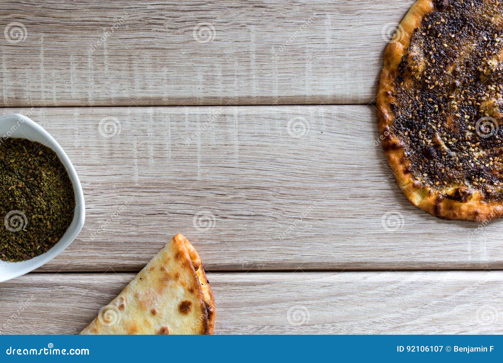 Two manakish stock image. Image of authentic, arabic - 92106107