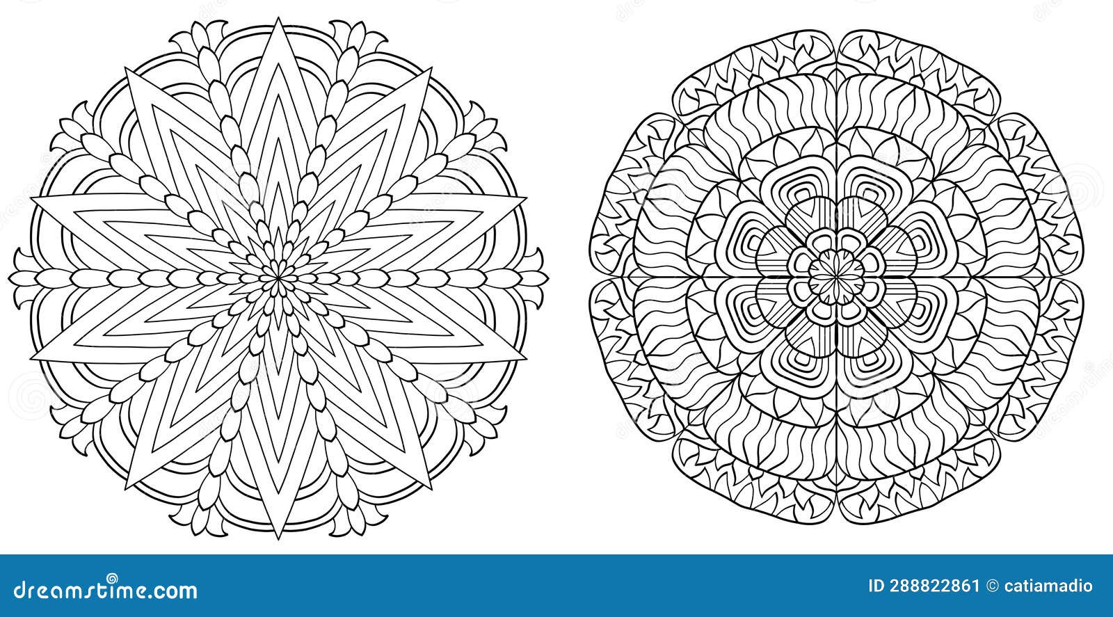 Mandalas Pattern Cartoon Vector | CartoonDealer.com #80306063