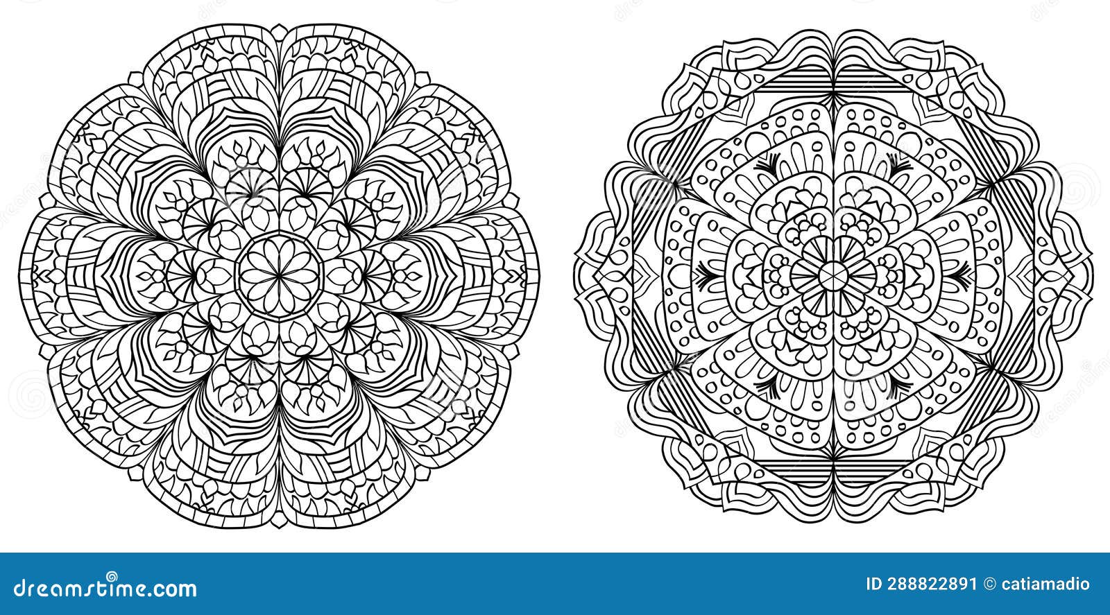 Mandalas Pattern Cartoon Vector | CartoonDealer.com #80306063