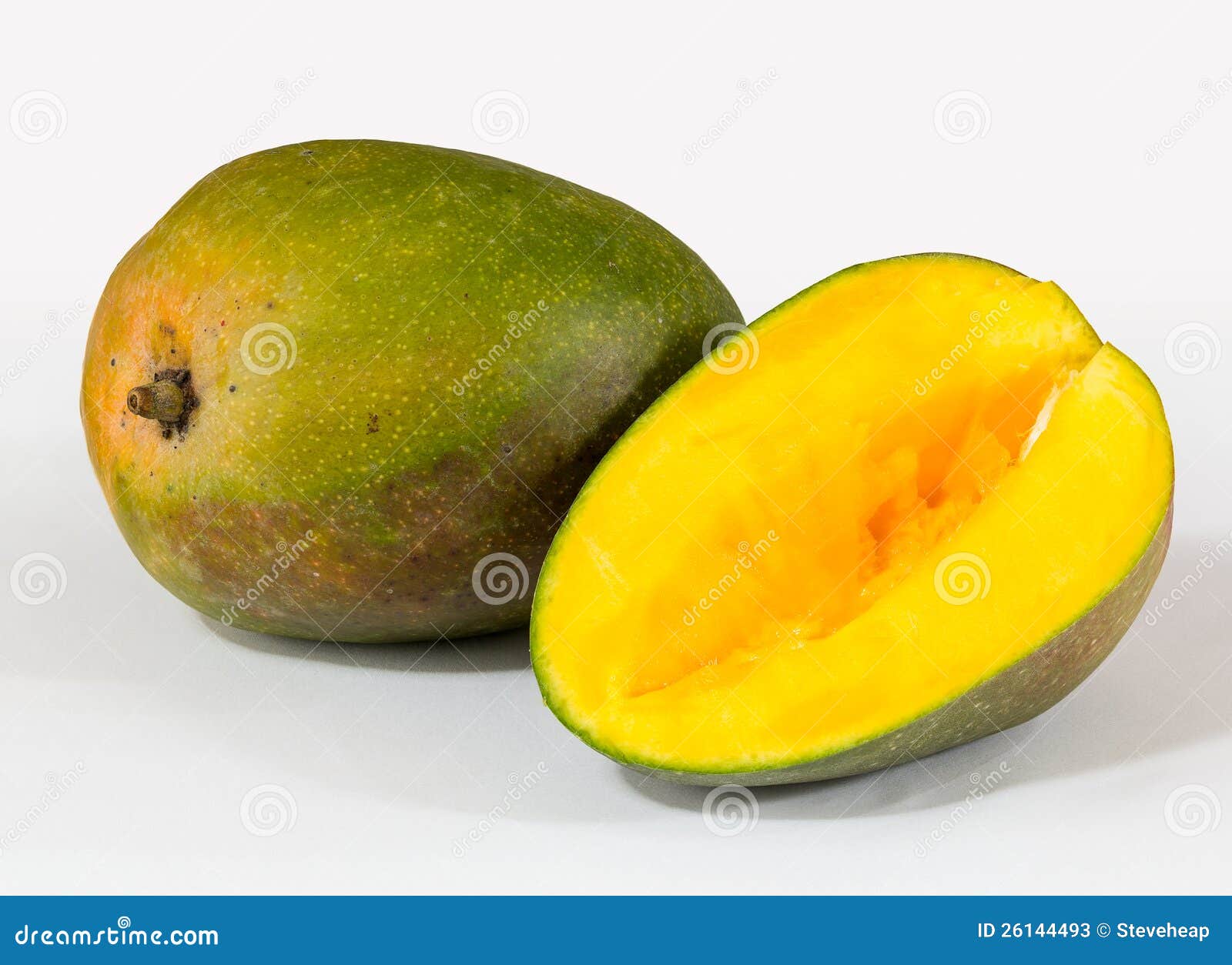 Two Mangoes on White Background Stock Image - Image of round, nutrition ...