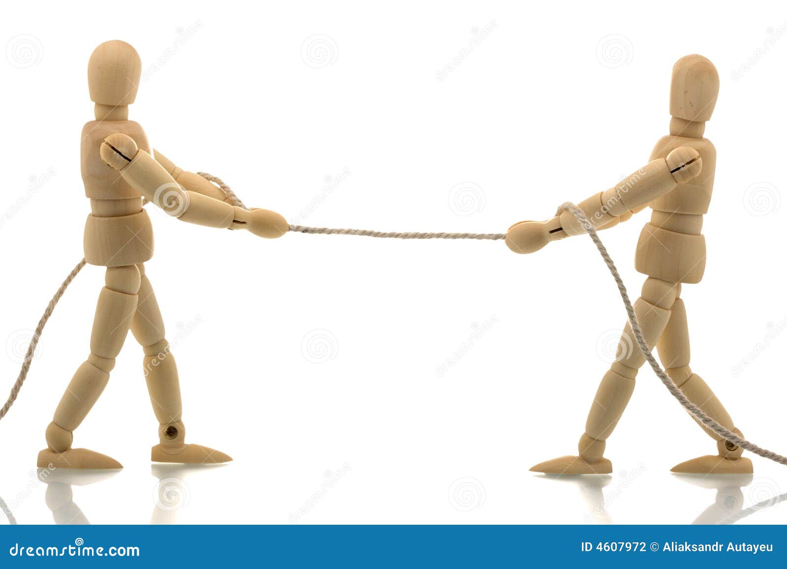 Two Manikins Pulling a Rope Stock Photo - Image of teamwork, pair: 4607972