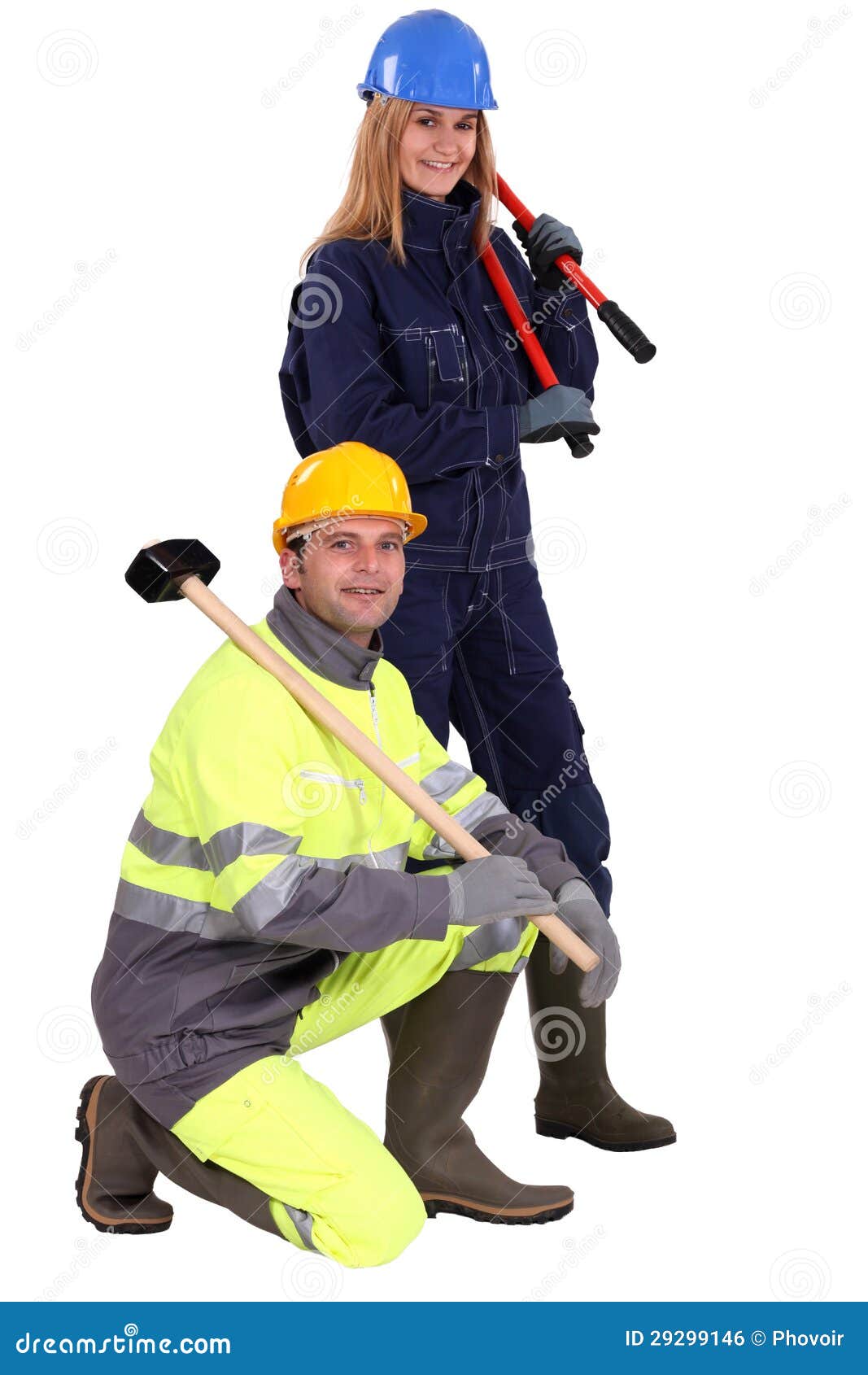 Two manual workers stock photo. Image of jacket, helper - 29299146