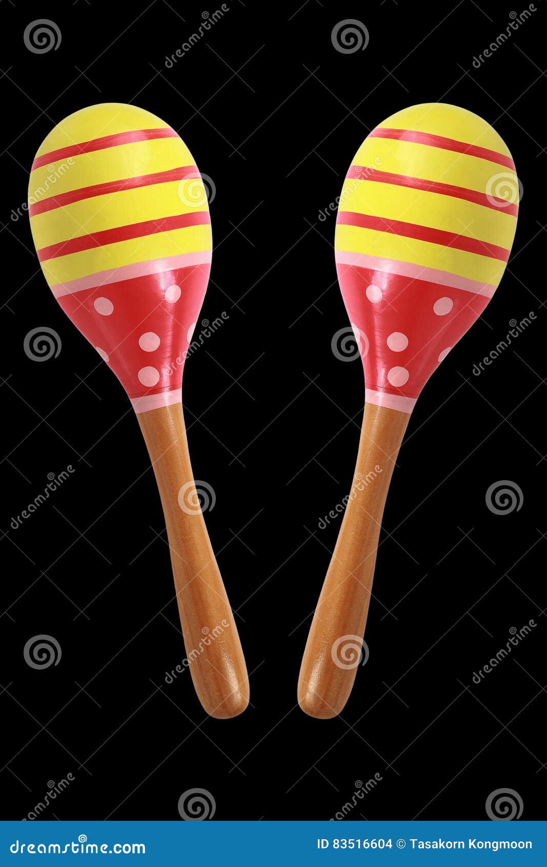 Two Maracas Isolated on Black Stock Photo - Image of dance, couple ...