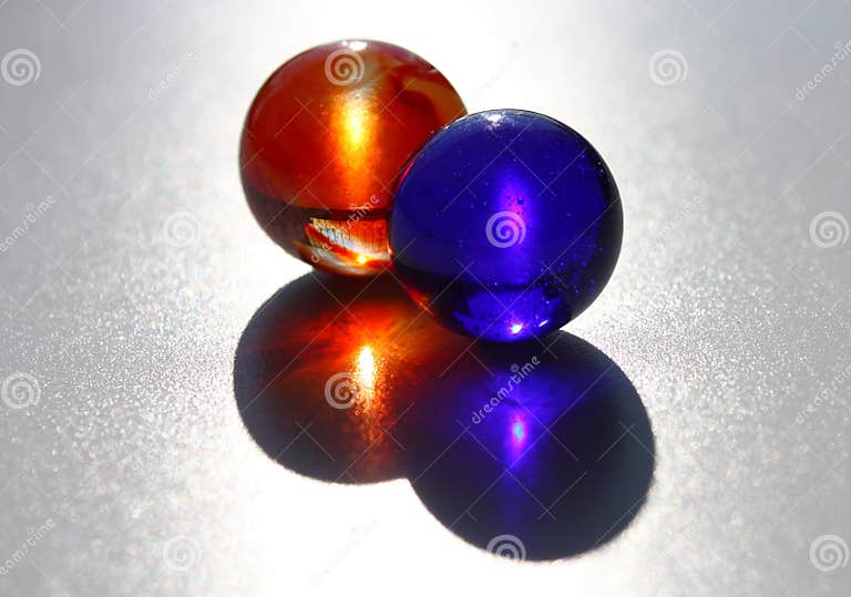 Two Marbles stock photo. Image of white, colors, shadows - 13356520