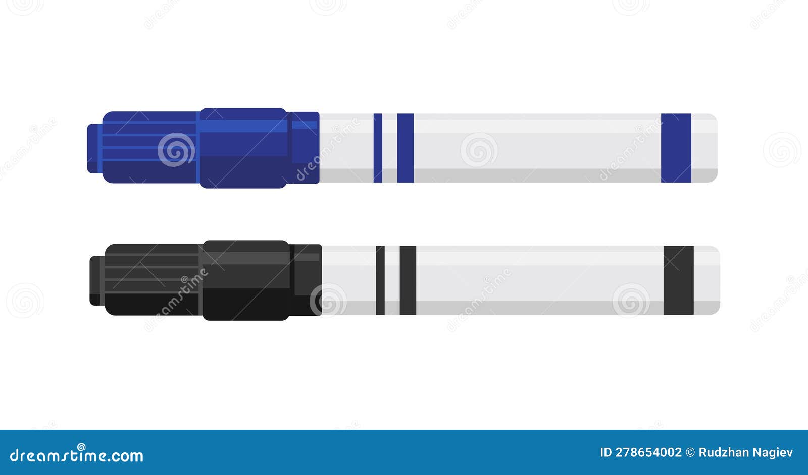 Two markers concept stock vector. Illustration of business - 278654002