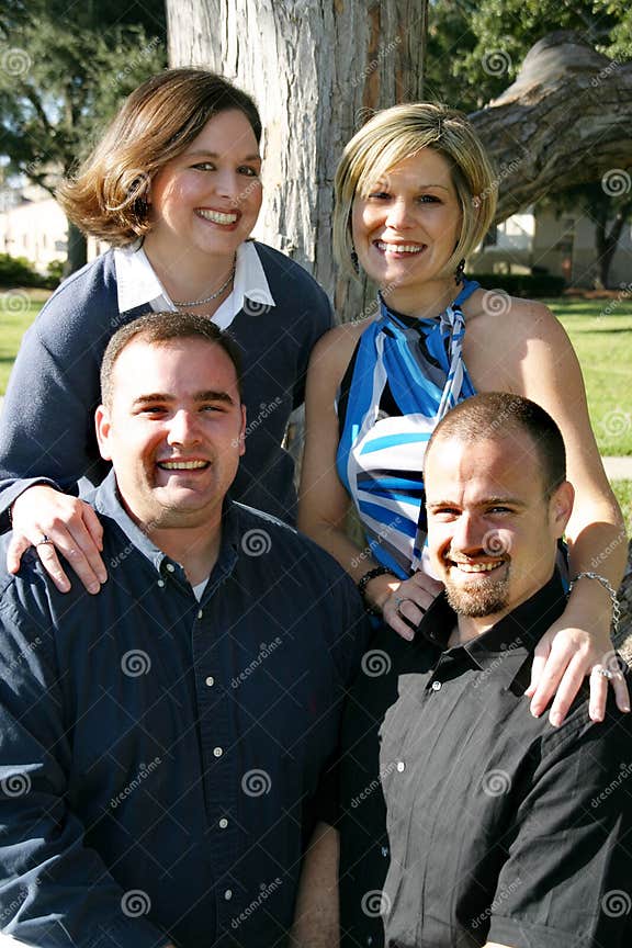 Two married couples stock photo. Image of marriage, male - 4066484