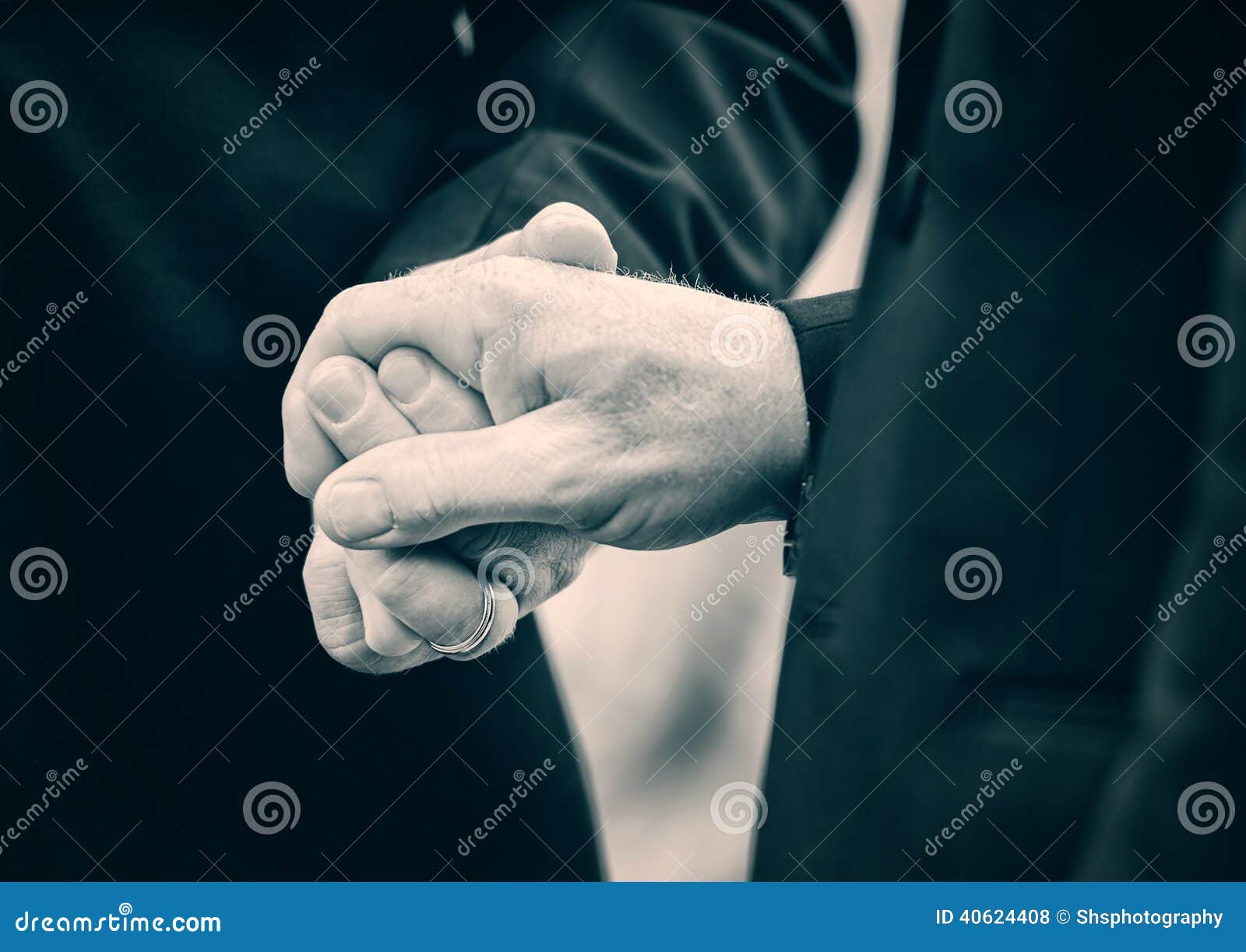 Two Married Men Holding Hands - Lightly Toned Stock Photo - Image of ...