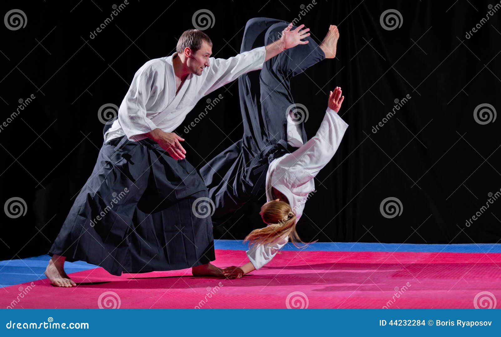 Two martial arts fighters stock photo. Image of actions - 44232284