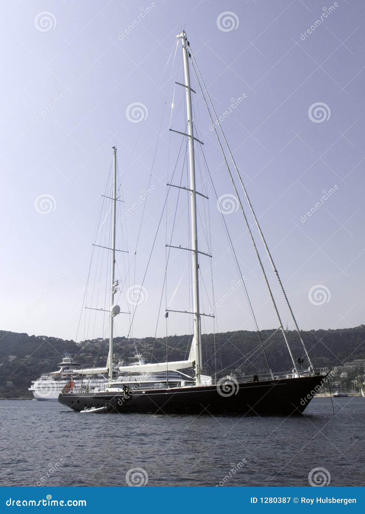 Two mast yacht stock image. Image of charter, mast, mega - 1280387