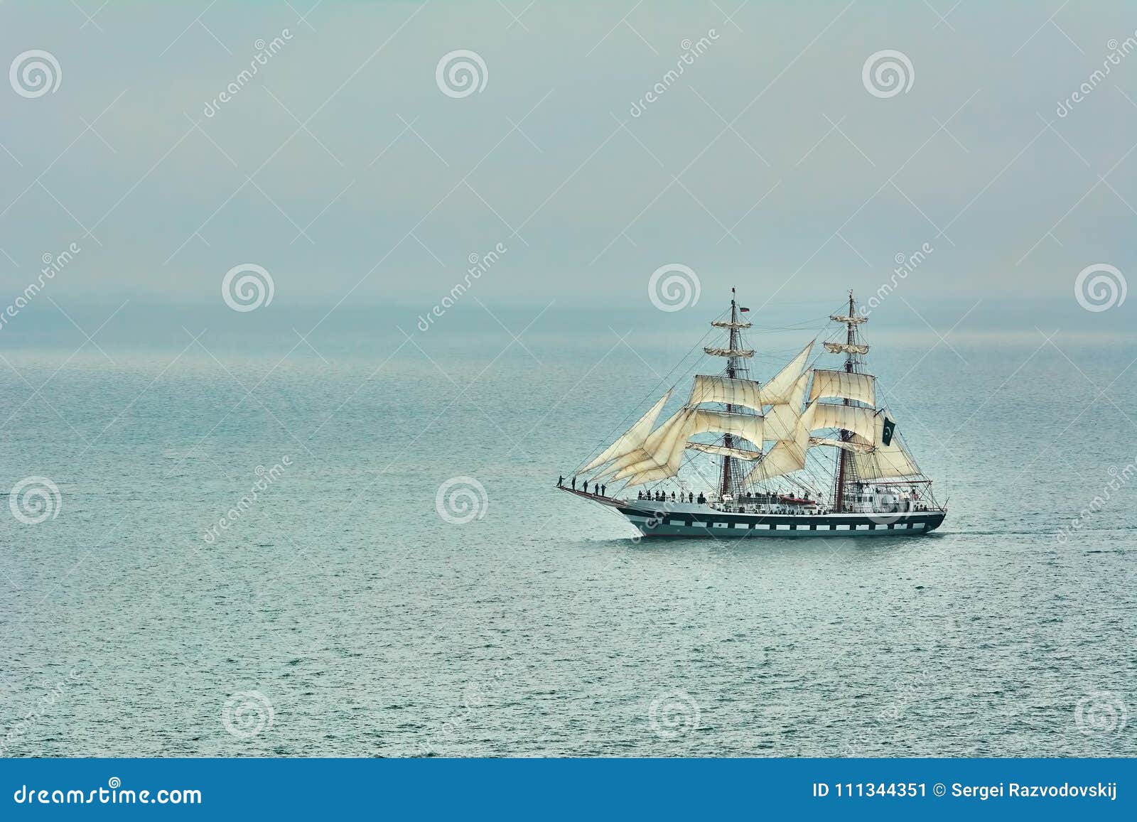 Two Masted Sailing Ship stock image. Image of seafaring - 111344351