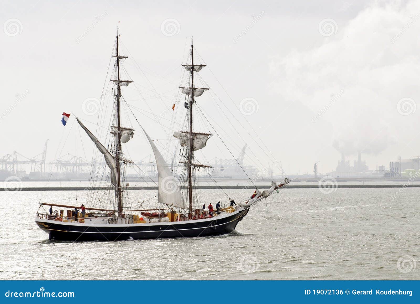 Two master sailboat stock photo. Image of canal, wind - 19072136