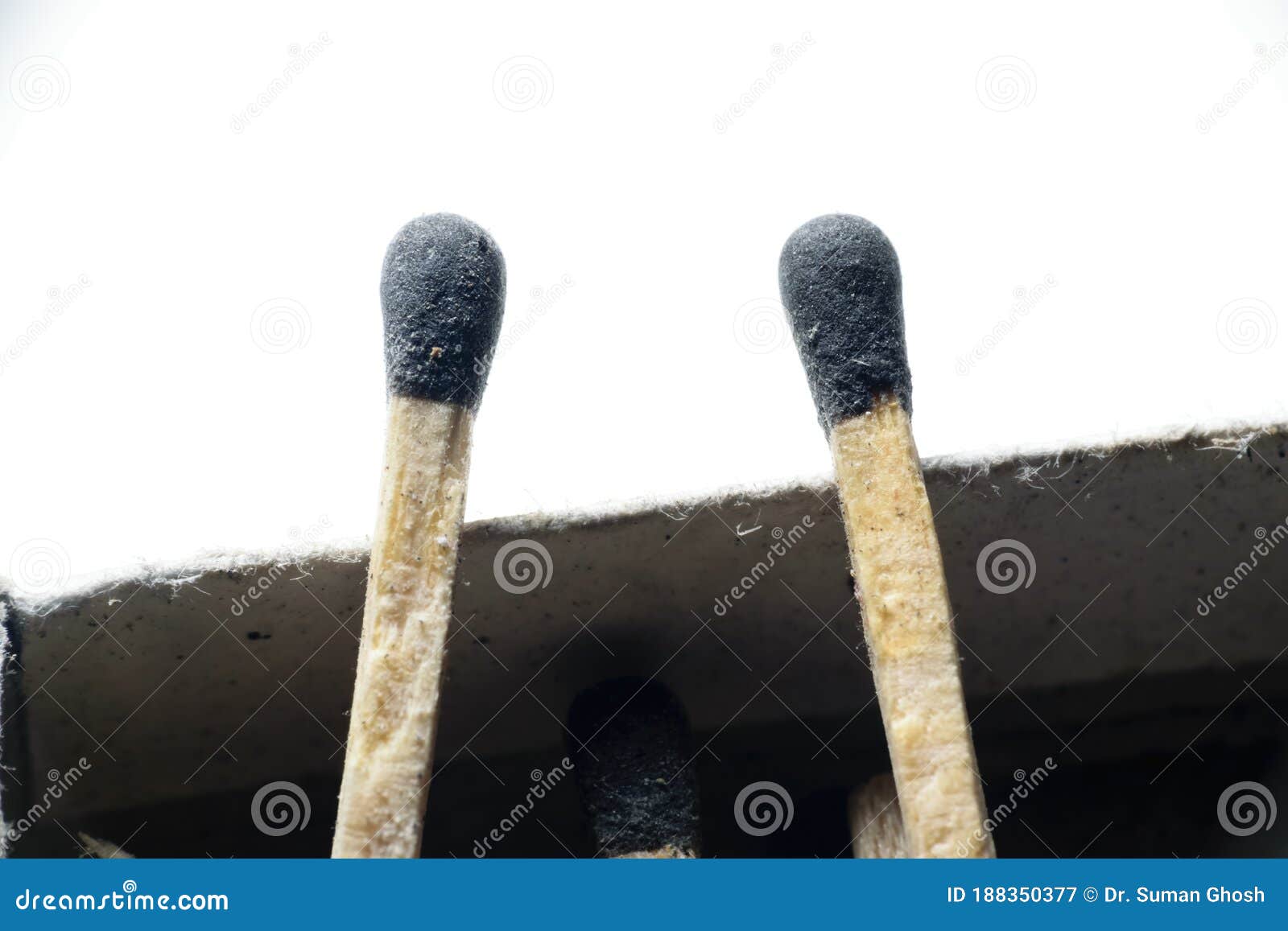 Two Match Sticks Kept Side by Side in a White Background Stock Image ...