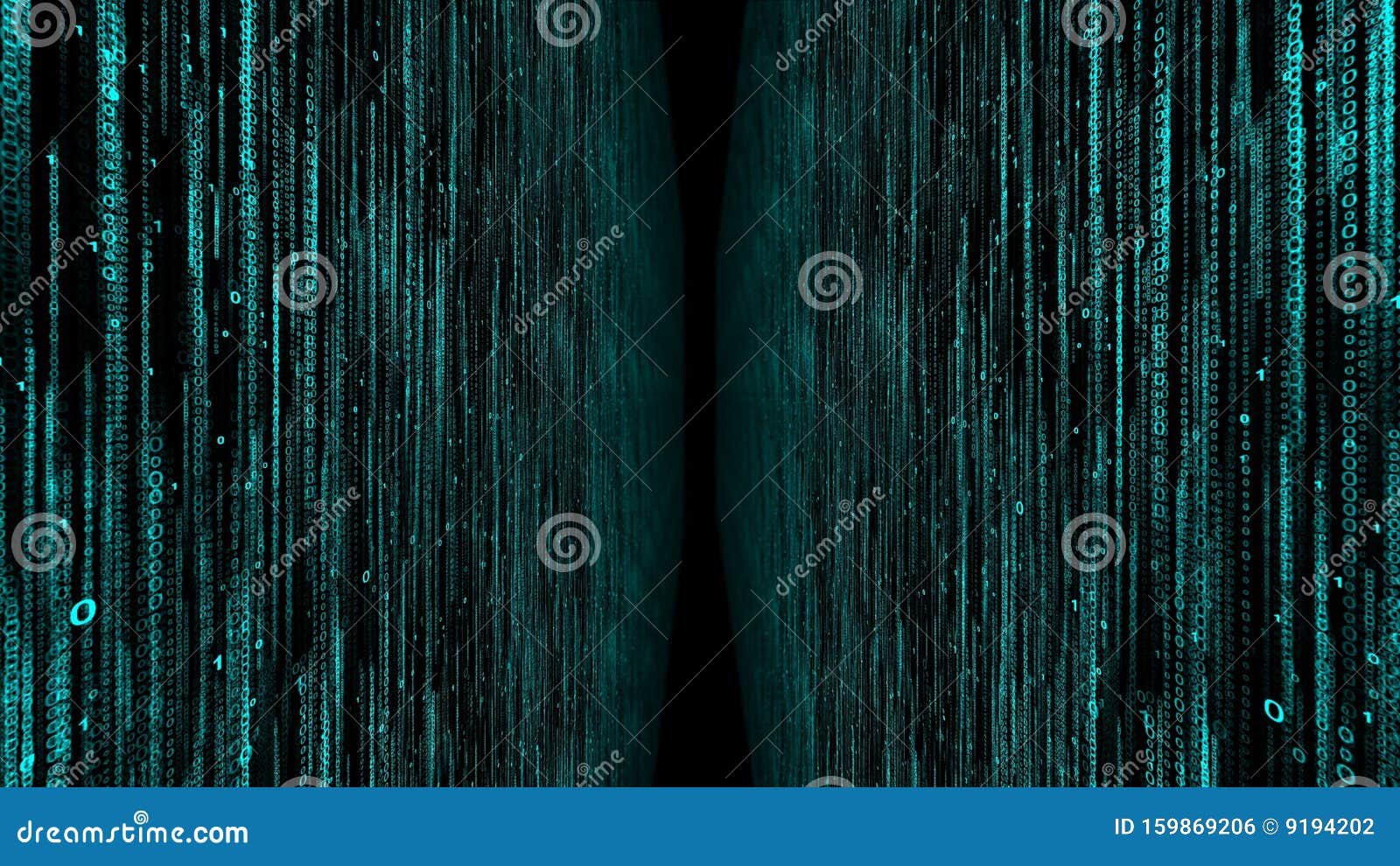 Two Matrix Walls With Numbers 0 And 1 Computer World Of Digital Code ...