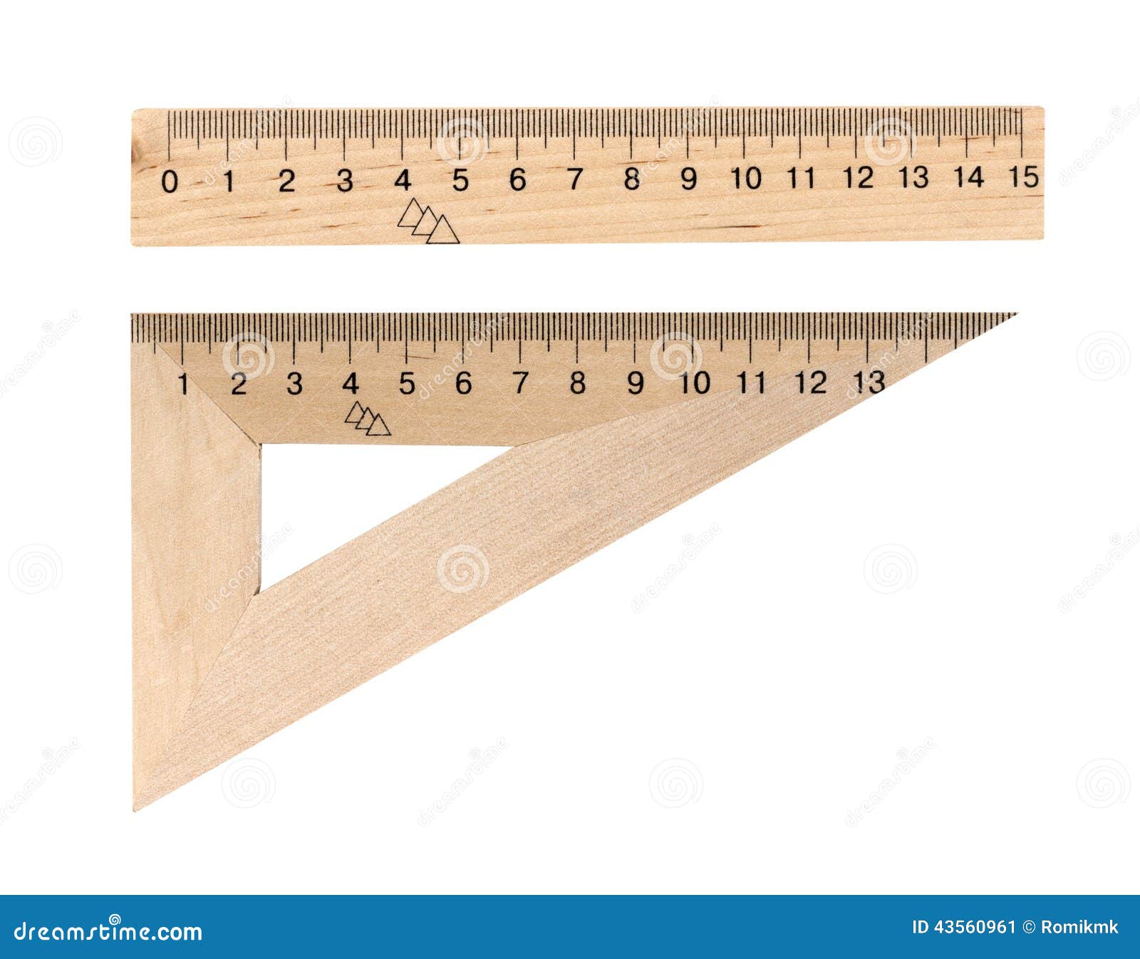 Two measuring rulers stock image. Image of millimeter - 43560961