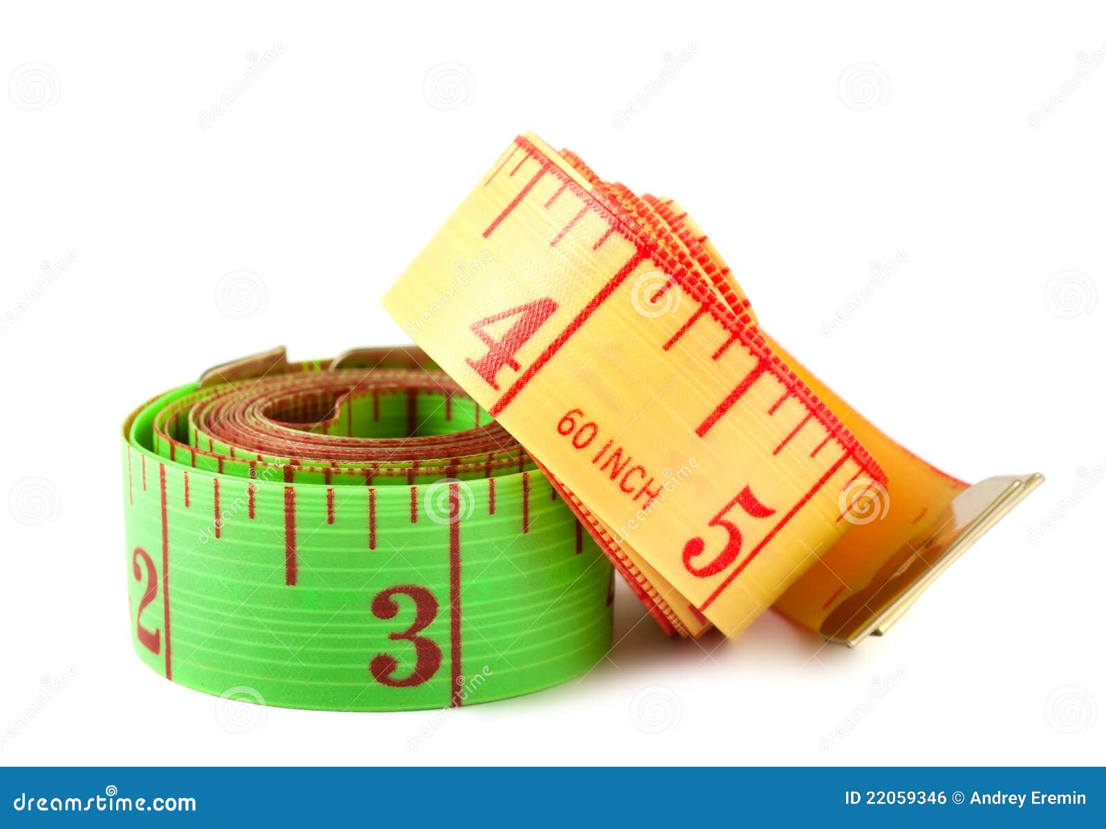 Two measuring tapes stock photo. Image of orange, curved - 22059346