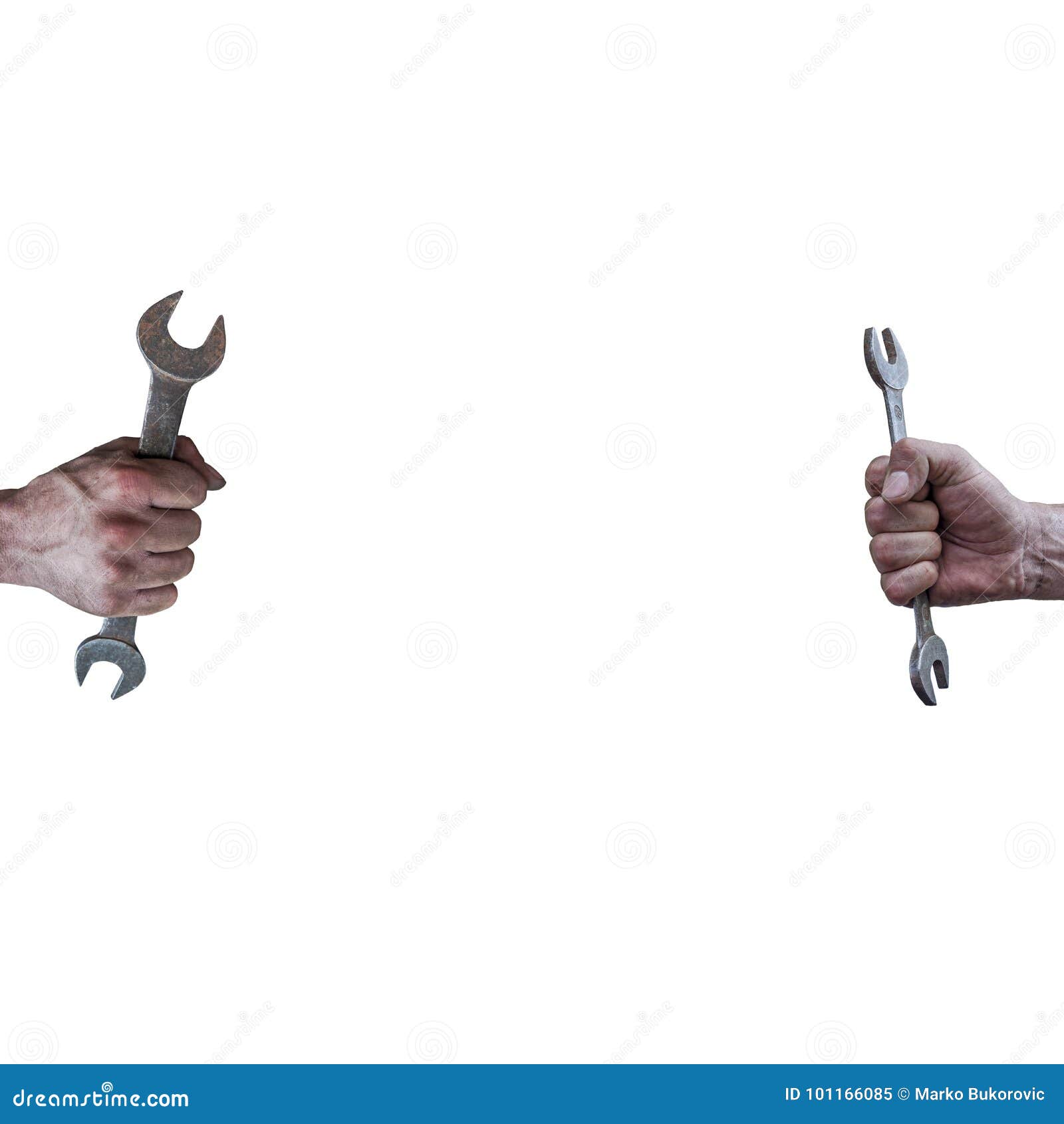Two Mechanic Tool Isolated on White Background Stock Image - Image of ...