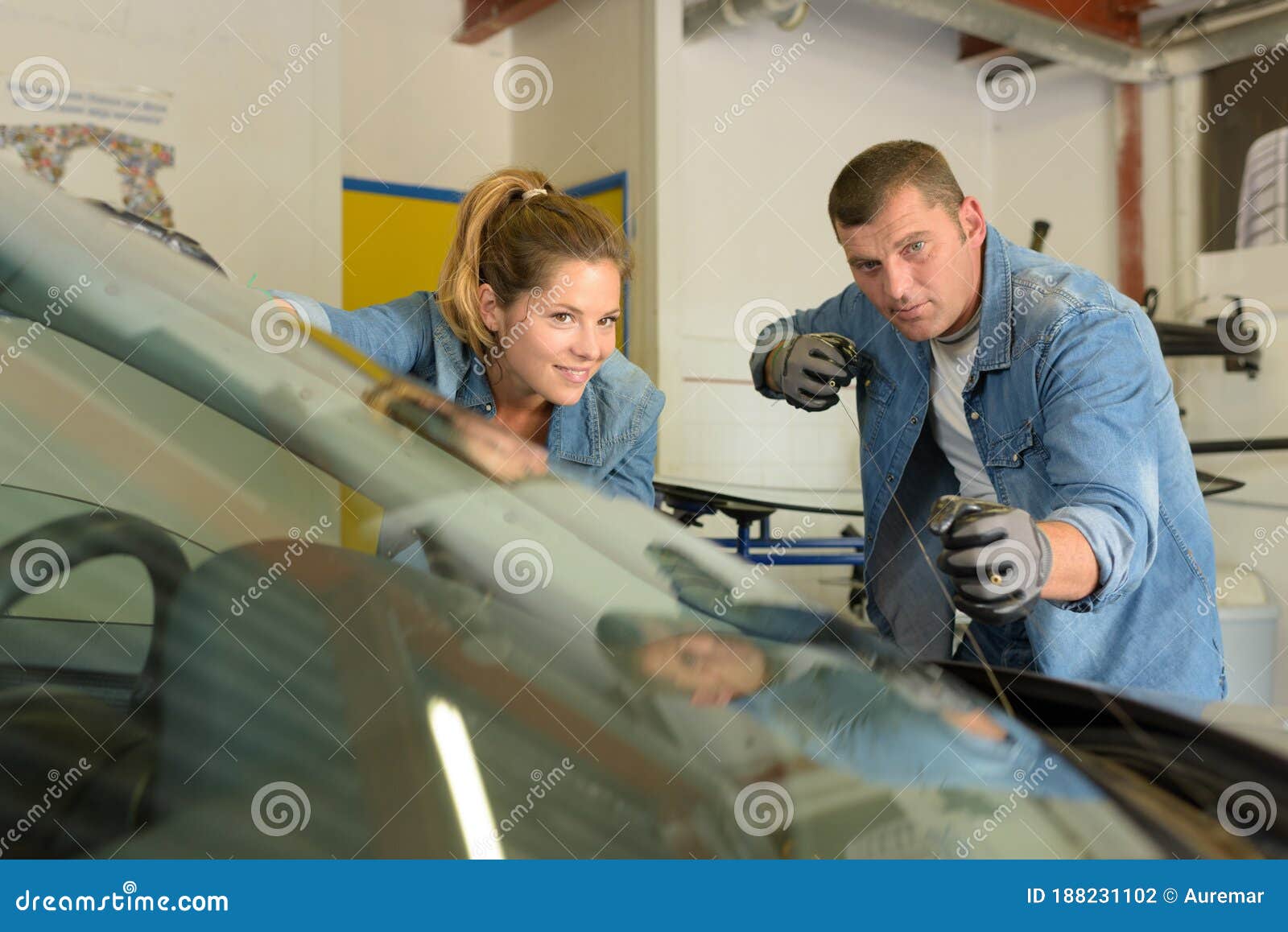 Two mechanics at work stock photo. Image of truck, replacement - 188231102