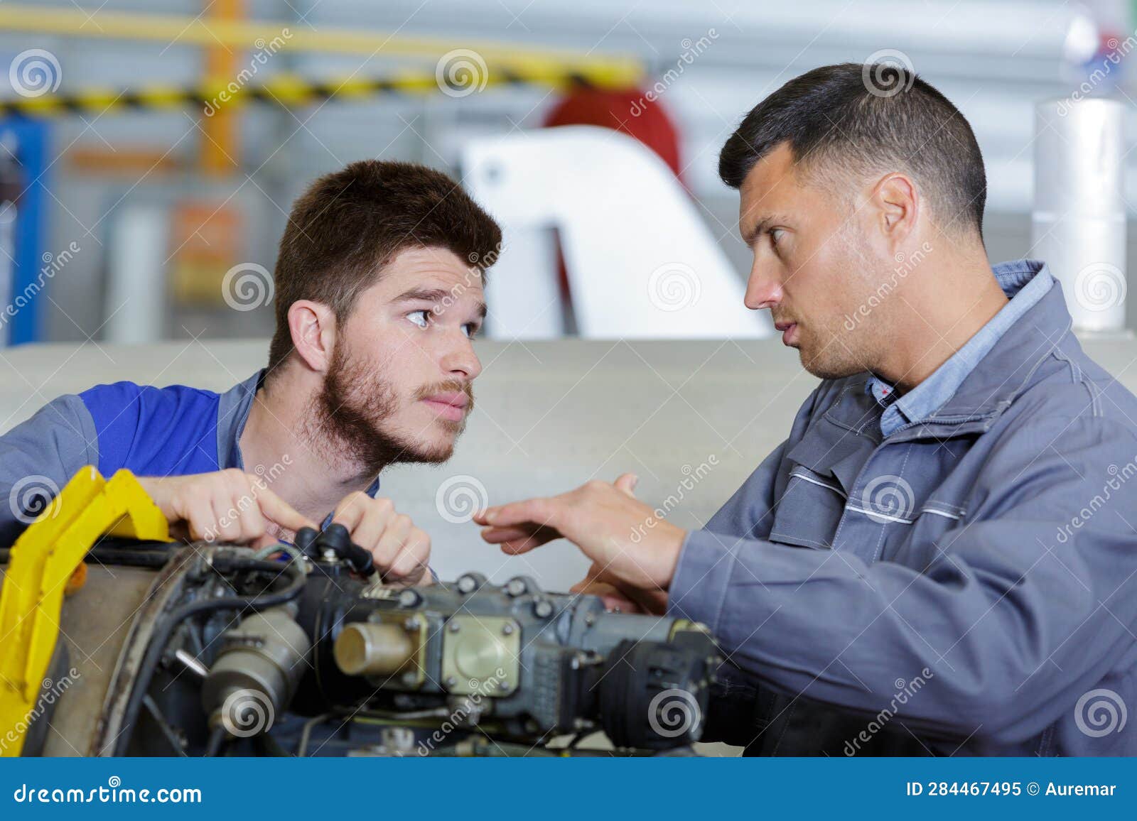 Two Mechanics Working in Auto Service Stock Image - Image of people ...