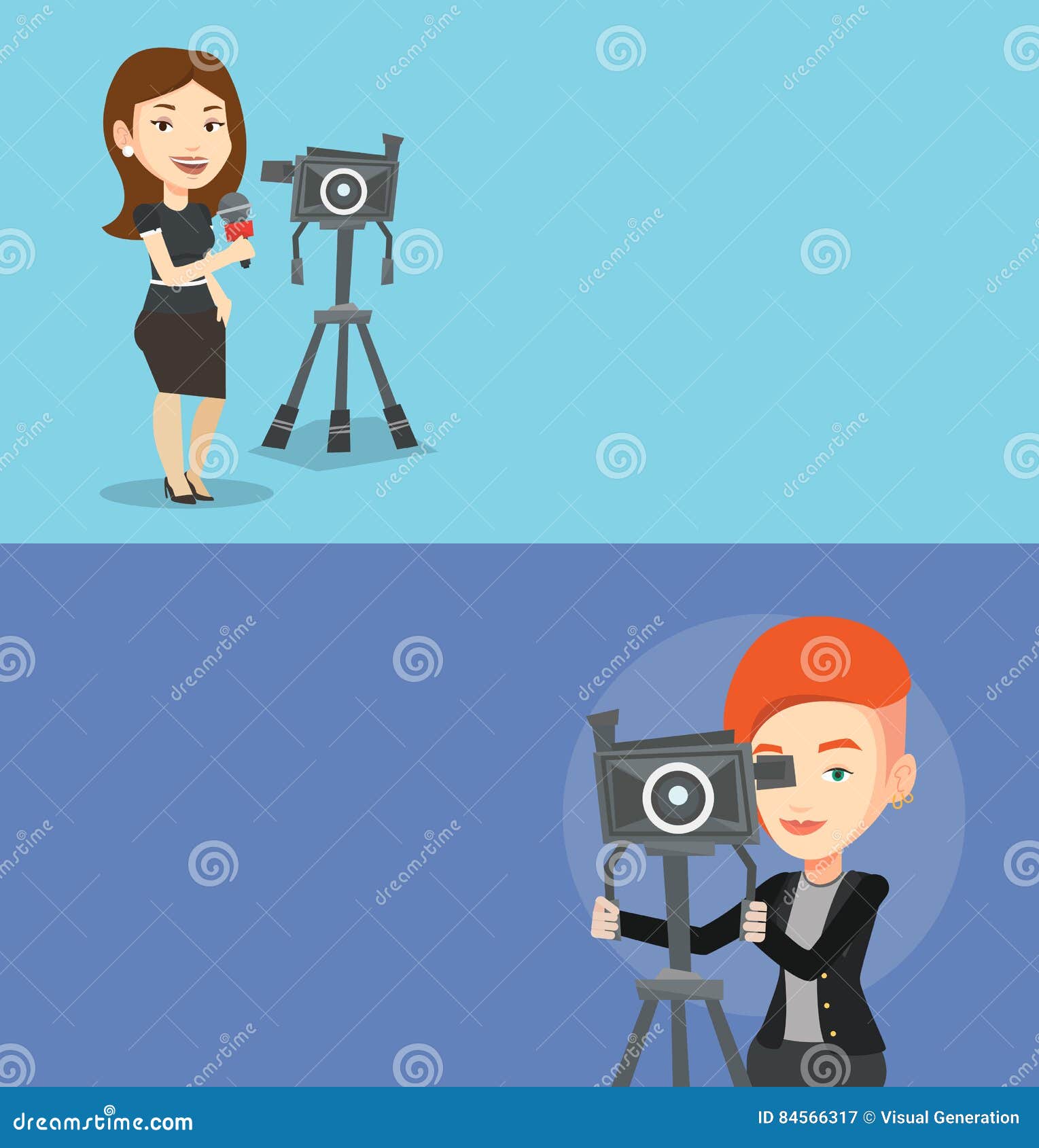 Two Media Banners with Space for Text. Stock Vector - Illustration of ...