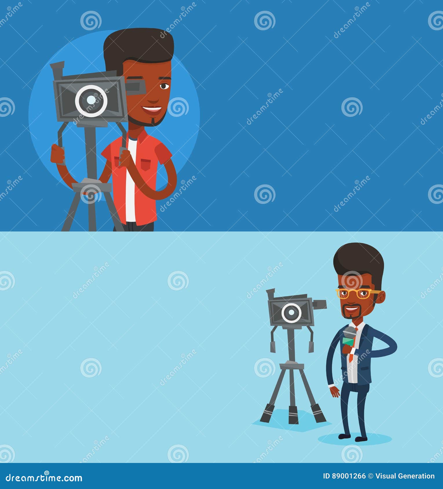 Two Media Banners with Space for Text. Stock Vector - Illustration of ...