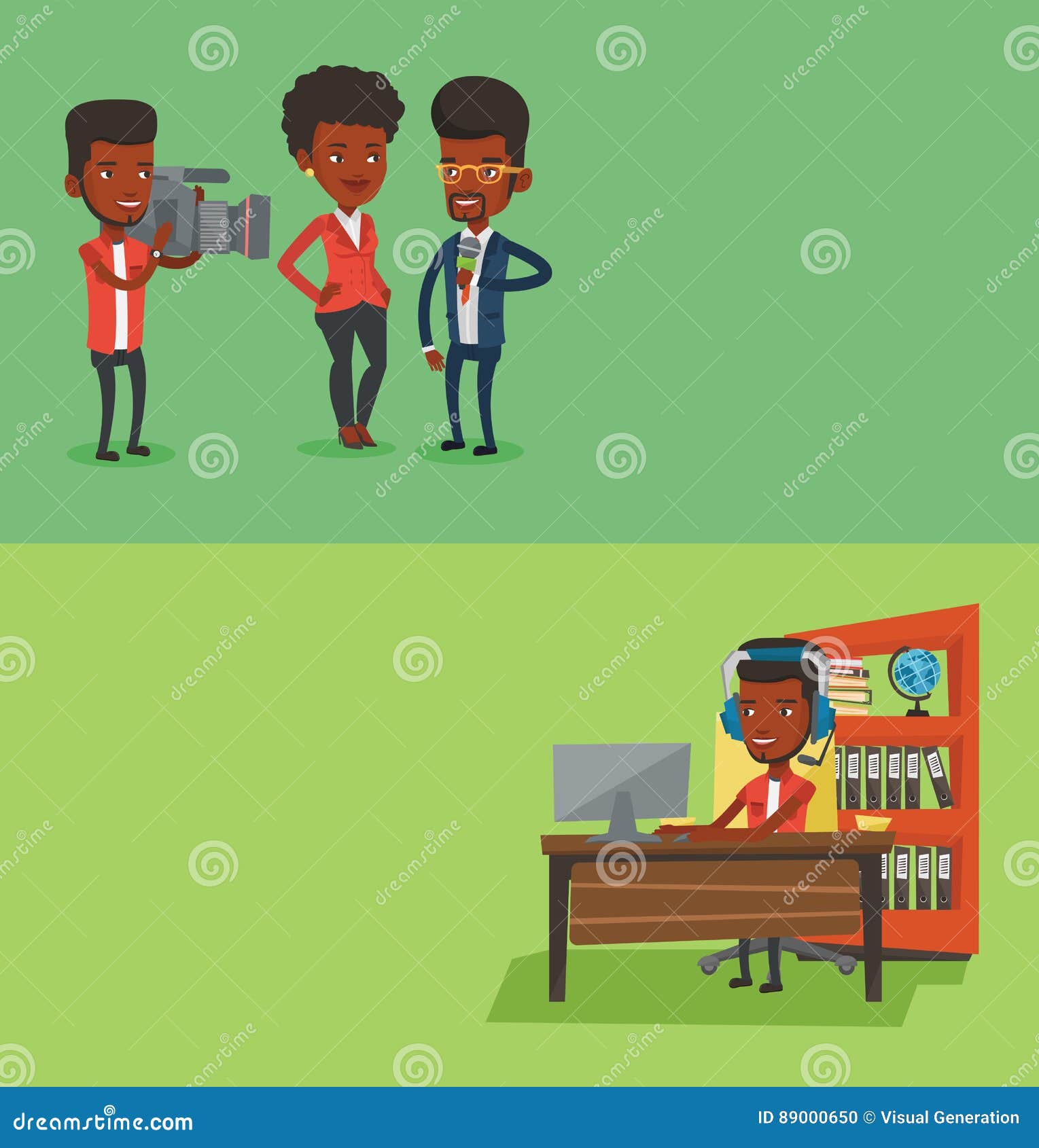 Two Media Banners with Space for Text. Stock Vector - Illustration of ...