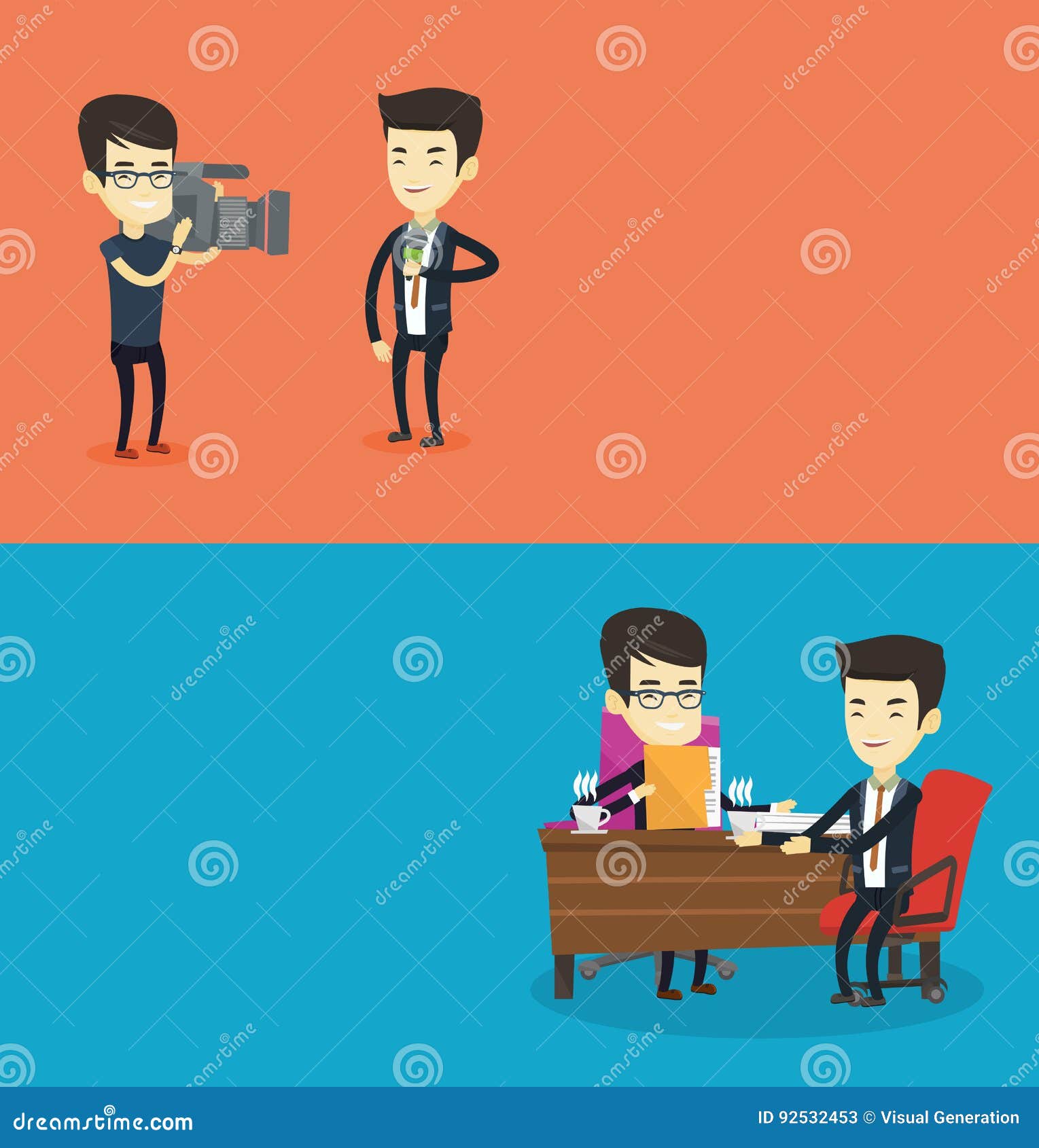Two Media Banners with Space for Text. Stock Vector - Illustration of ...