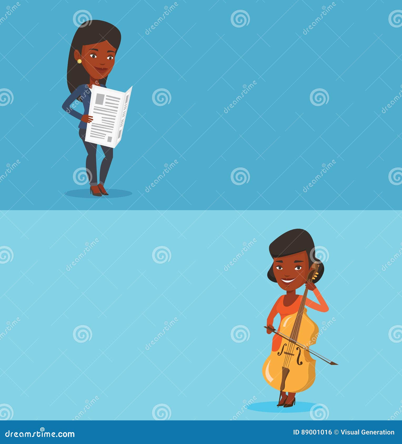 Two Media Banners with Space for Text. Stock Vector - Illustration of ...