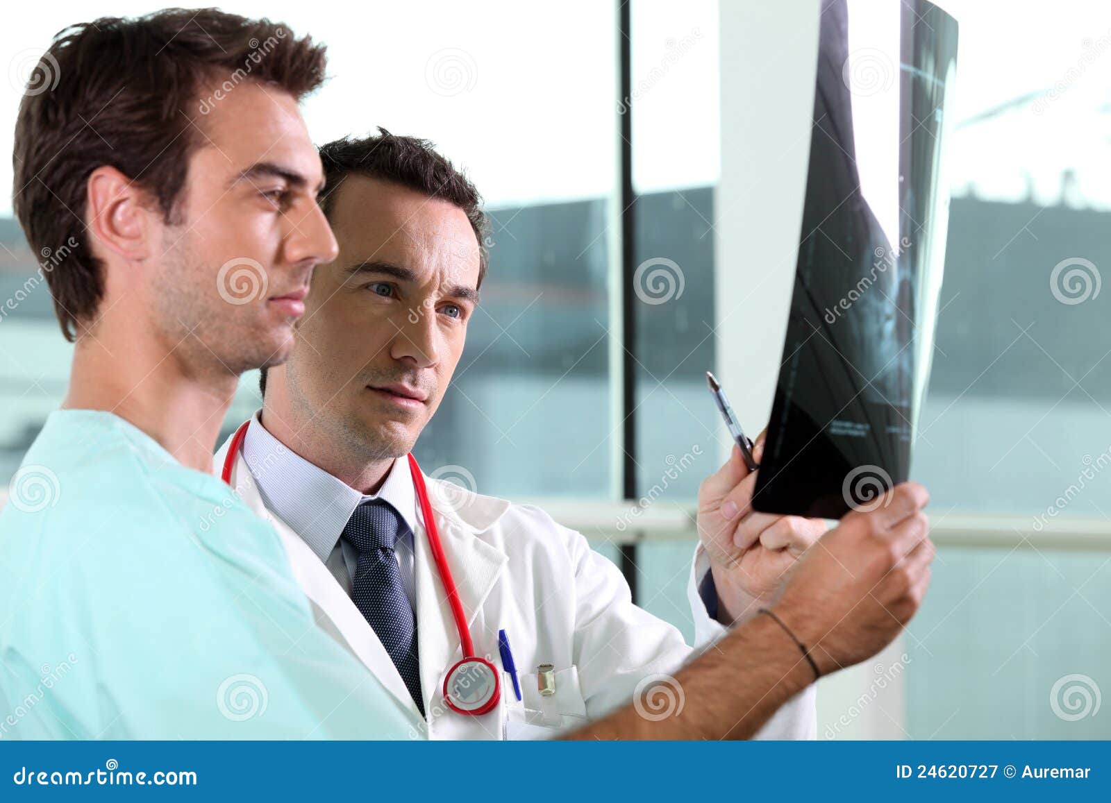 Two medical colleagues stock image. Image of radiology - 24620727
