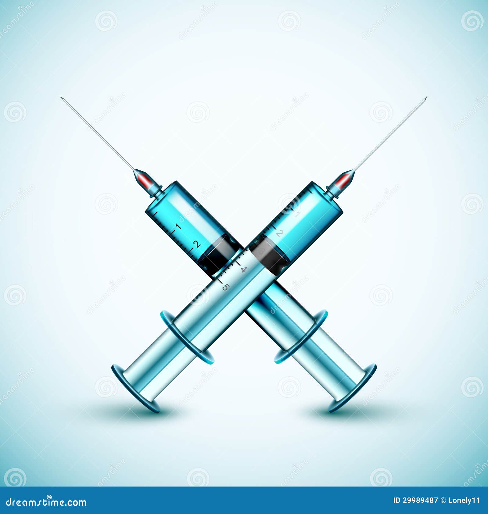 Two medical syringe stock vector. Illustration of test - 29989487