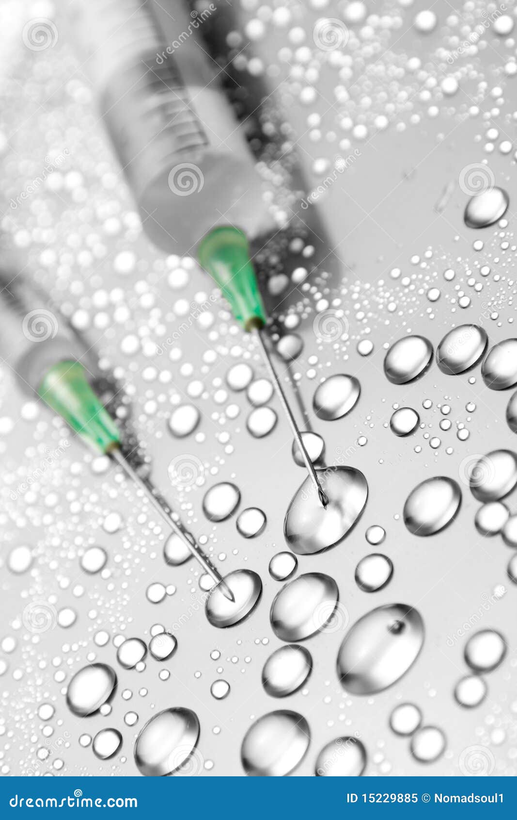 Two medical syringes stock image. Image of capsule, mist - 15229885