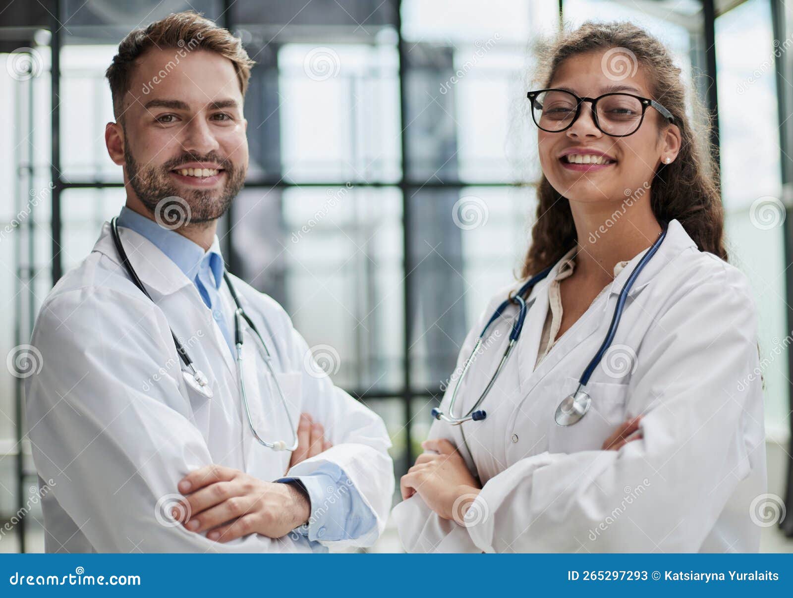 Two of Medical Workers Portrait in Hospital Stock Image - Image of ...